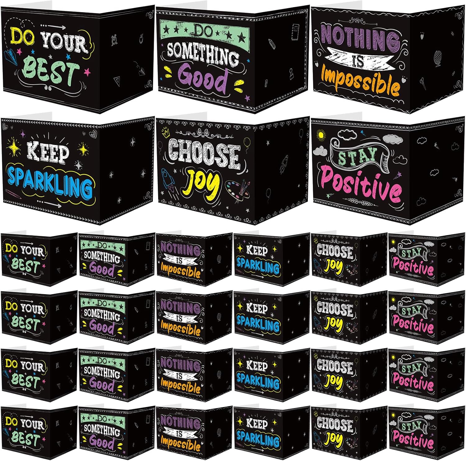 Amazon.com : Honoson 24 Pcs Bulk Inspirational Privacy Folders for ...