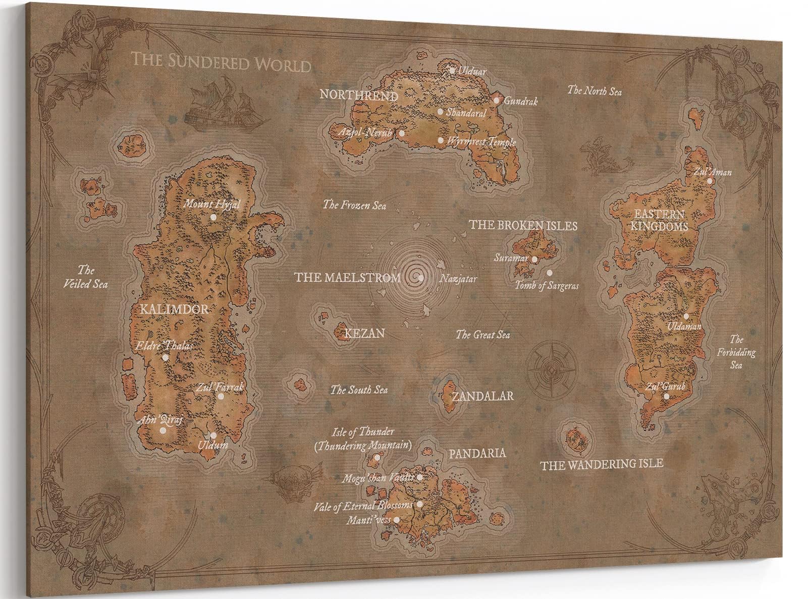 Azeroth Map Map Of Azeroth 2023, An Art Print By Jian Guo INPRNT