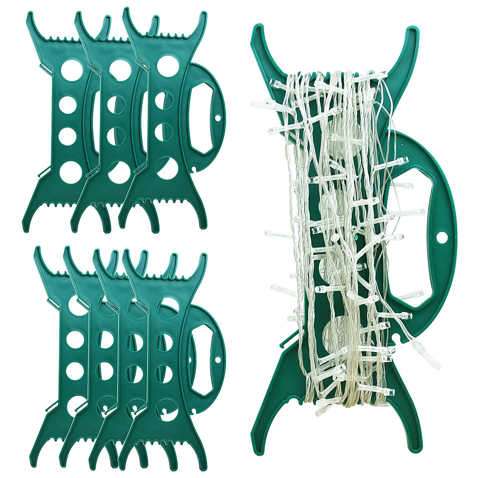 Amazon.com: 8PCS Christmas Lights Storage Holder Green Holiday Light ...