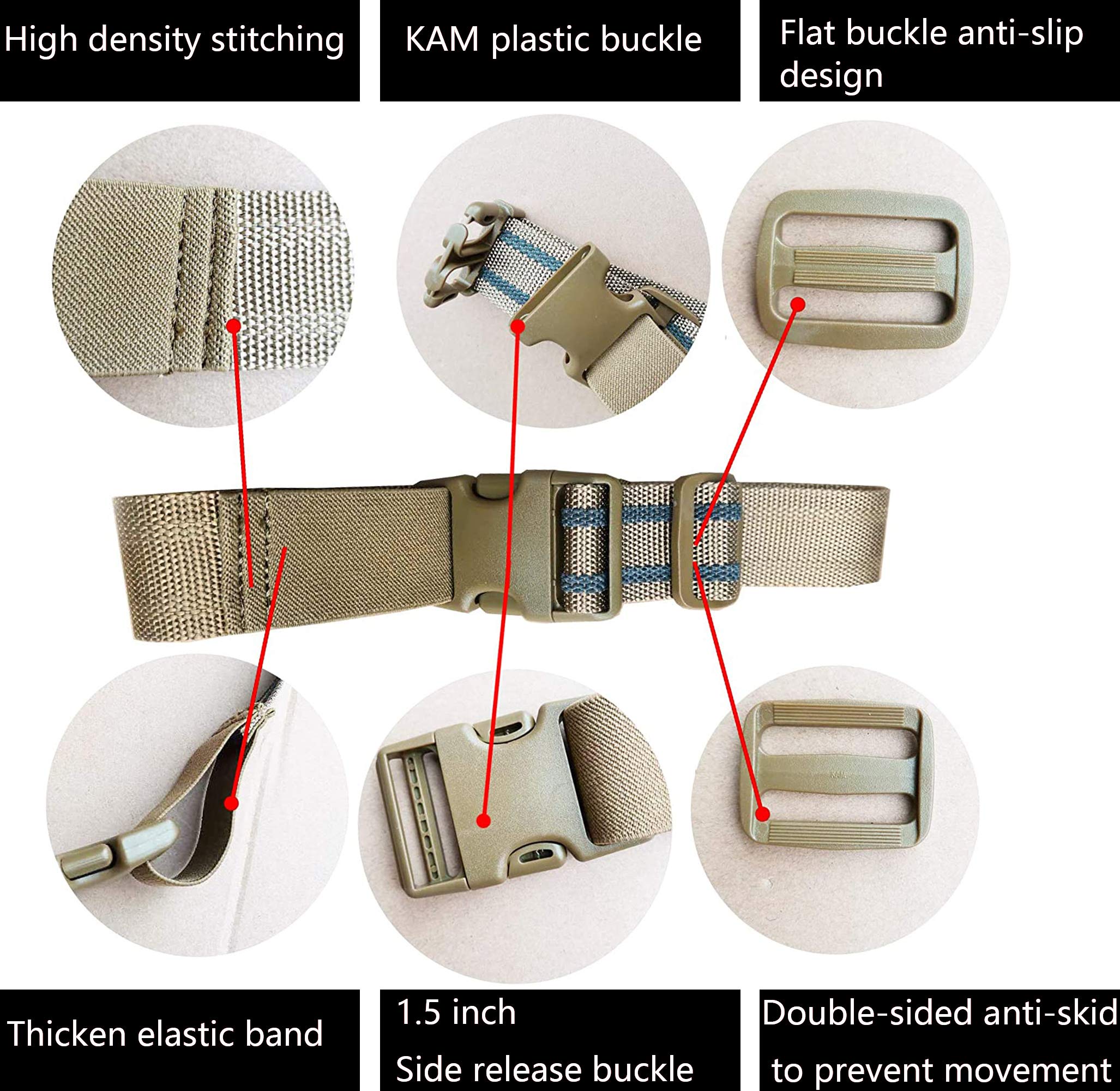 Snapklik.com : 2 Set Tactical Leg Strap EDC Thigh Belt For Universal ...