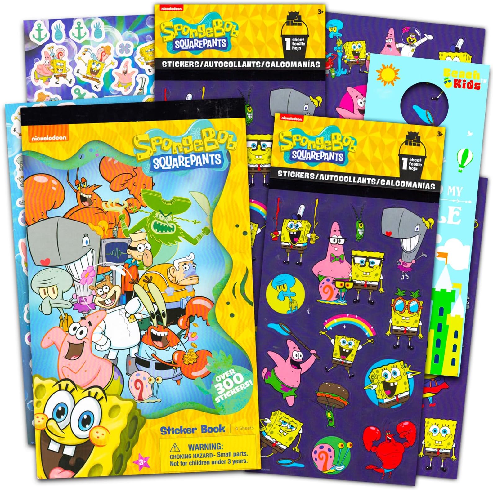 Amazon.com: Spongebob Stickers Variety Set for Kids, Toddlers ~ Bundle ...