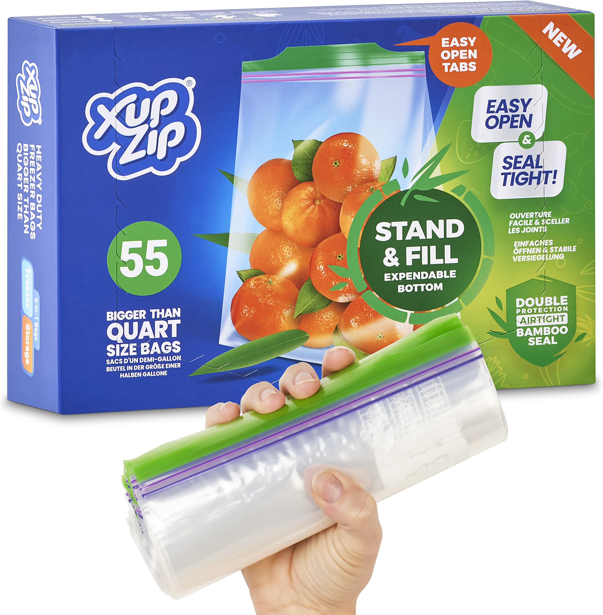 Lakeland Freezeasy Food Freezer Bags, Gusseted, 28 x 41cm, Pack of 100 ...