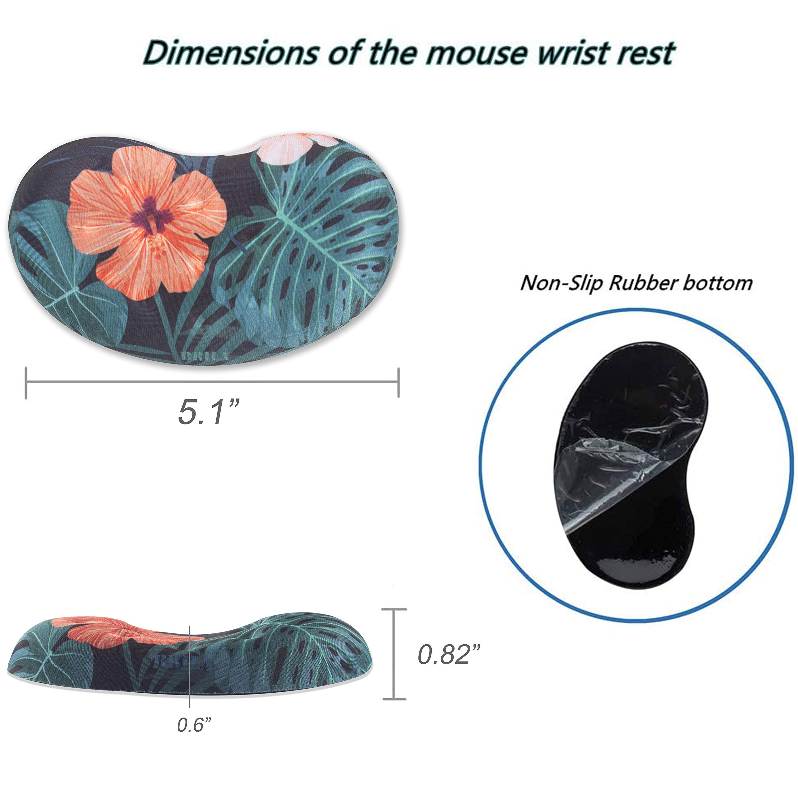 Snapklik.com : BRILA Memory Foam Mouse & Keyboard Wrist Rest Support ...