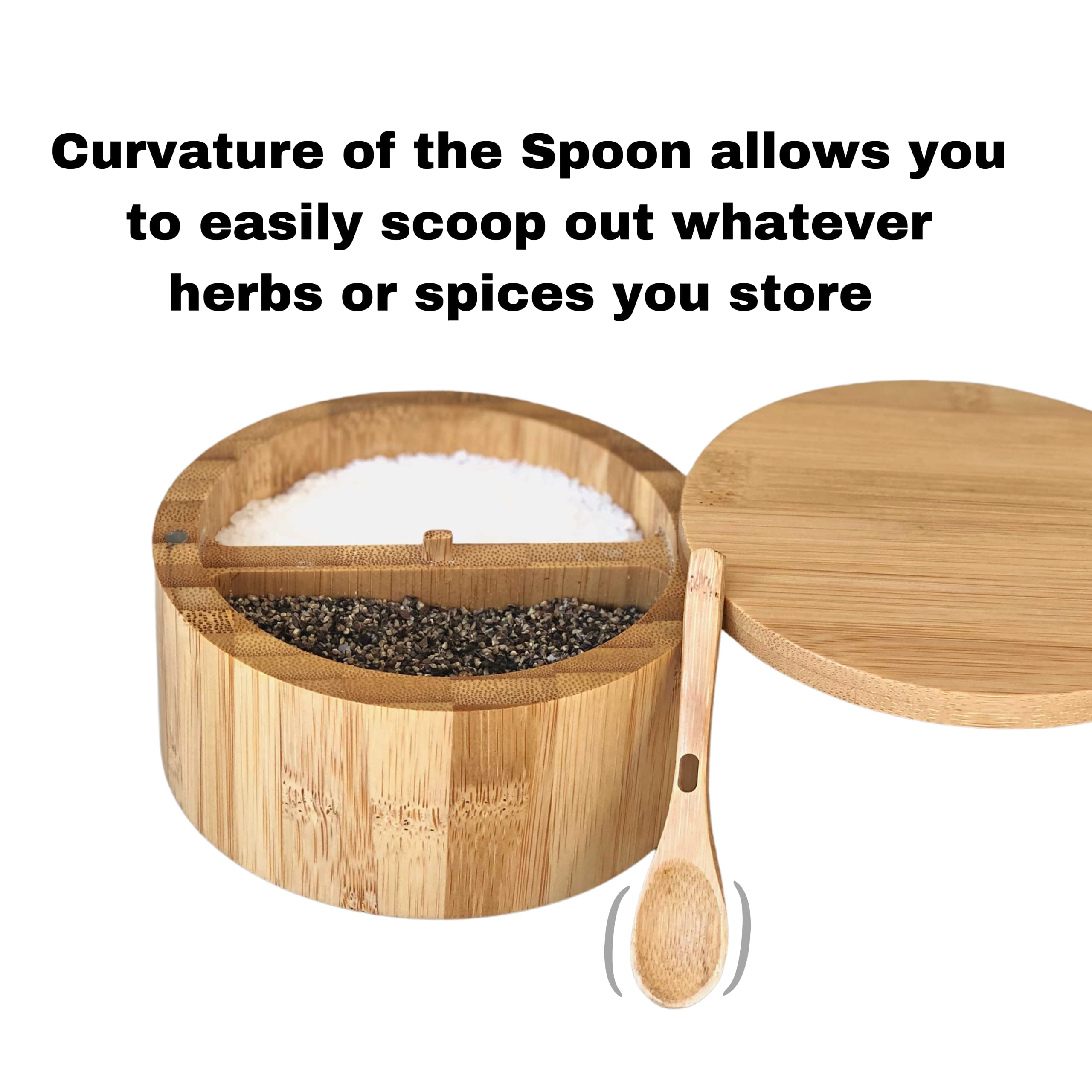 Salt And Pepper Boxes With Lids Amazon.com: 8SOM Bamboo Salt And
