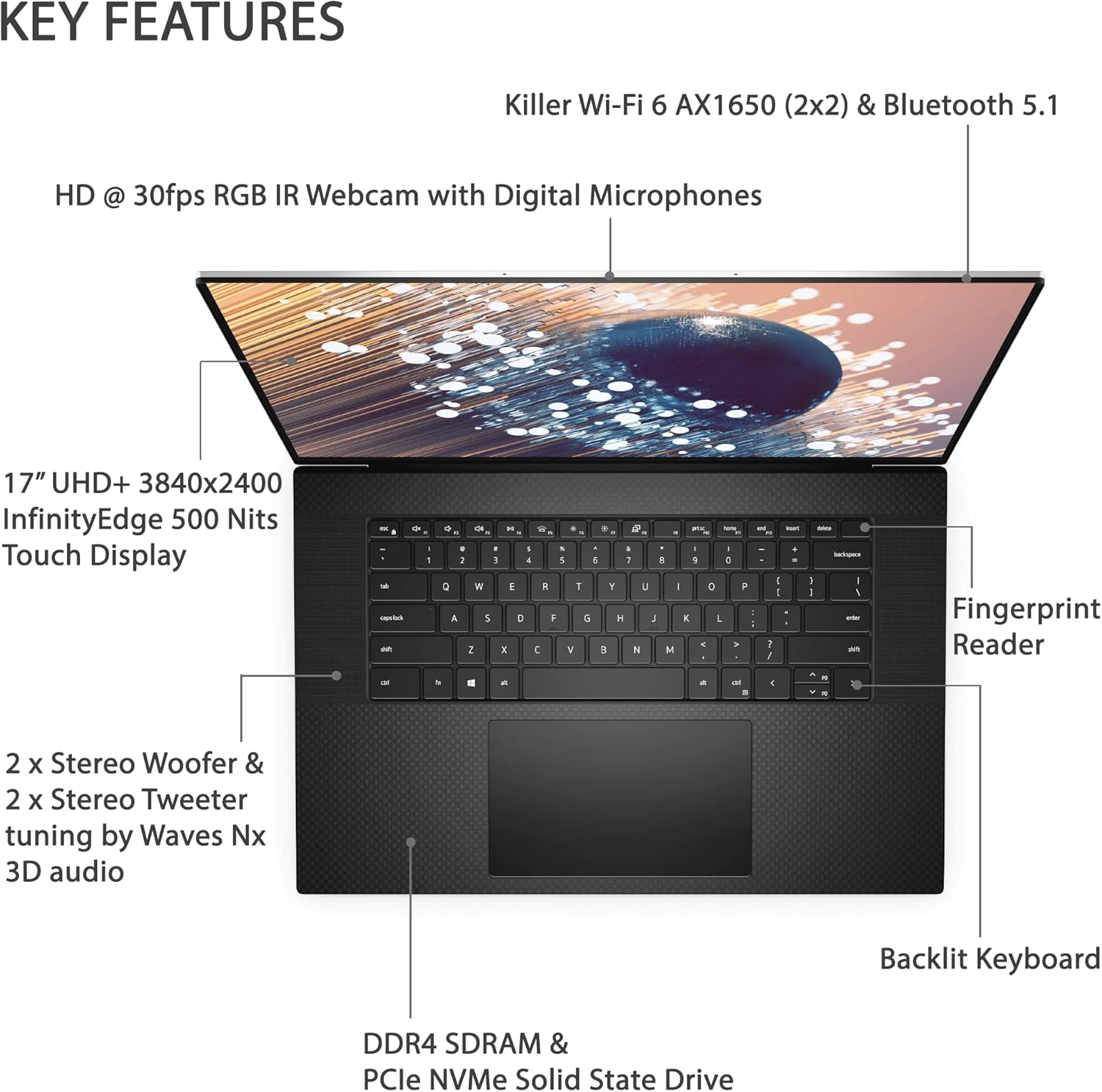 ایگرد | قیمت و خرید Dell 2021 Newest XPS 17 Laptop 9710, 17" UHD+ Touch ...