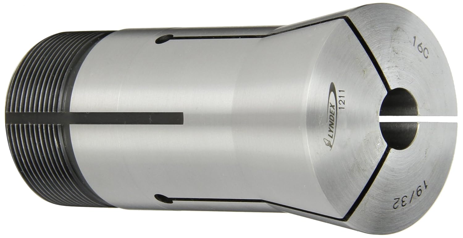 Lyndex 160-038 16C Round Collet, 19/32" Opening Size, 4.31" Length, 2. ...