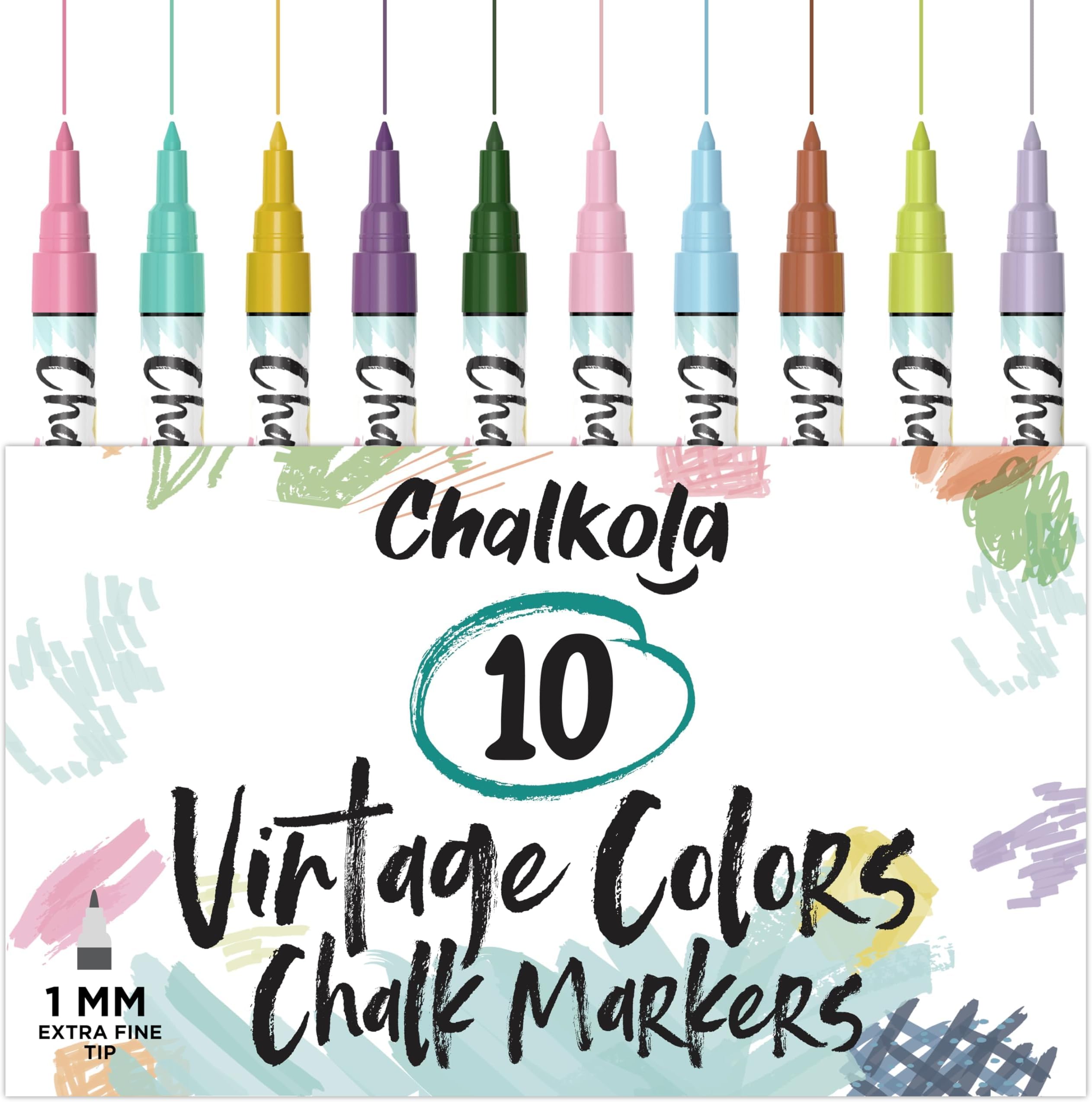 Liquid Chalk Pens (10 Pack) with Gold & Silver - Bold Dry Erase Marker ...