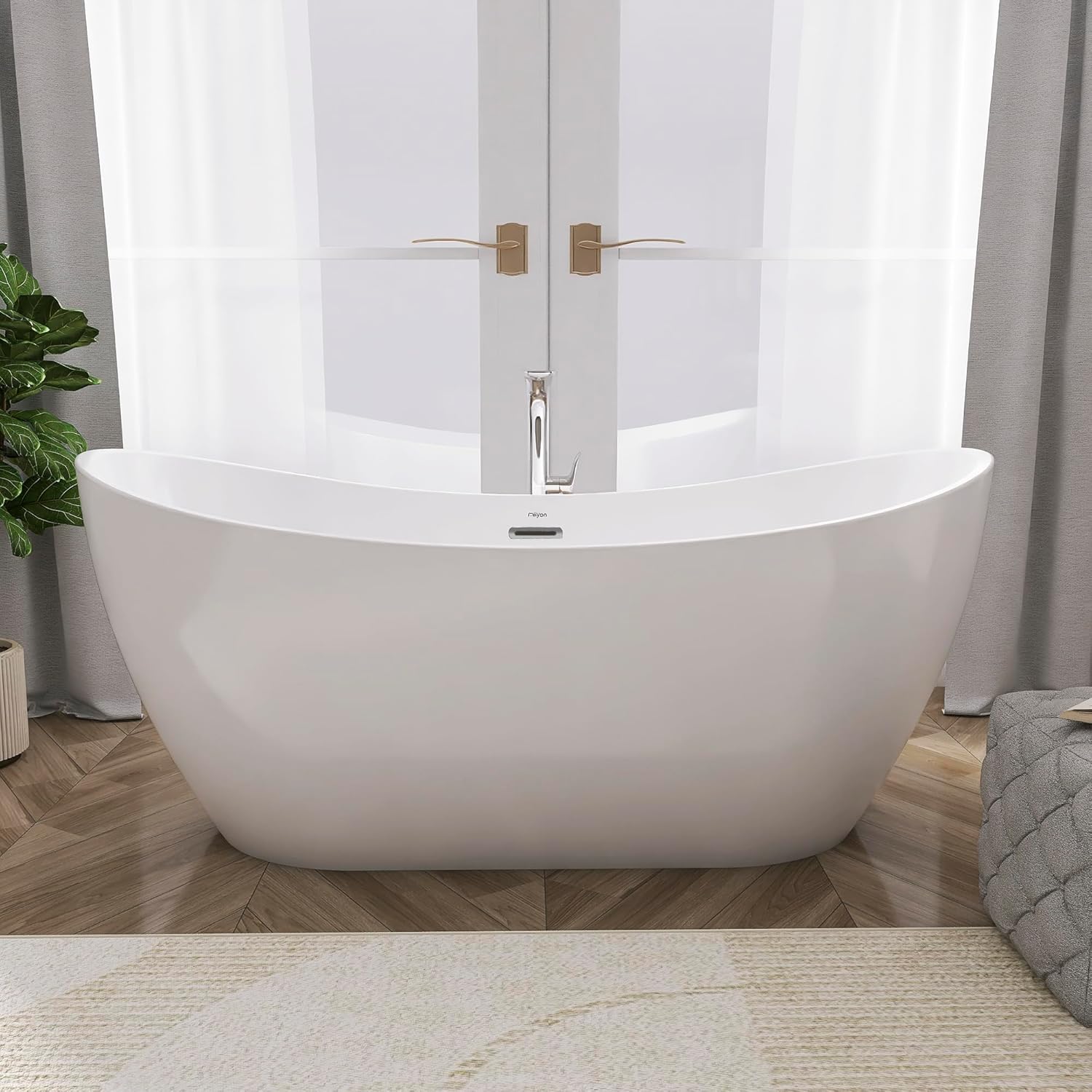 67" Luxury Stand Alone Acrylic Freestanding Bathtubs with Custom ...