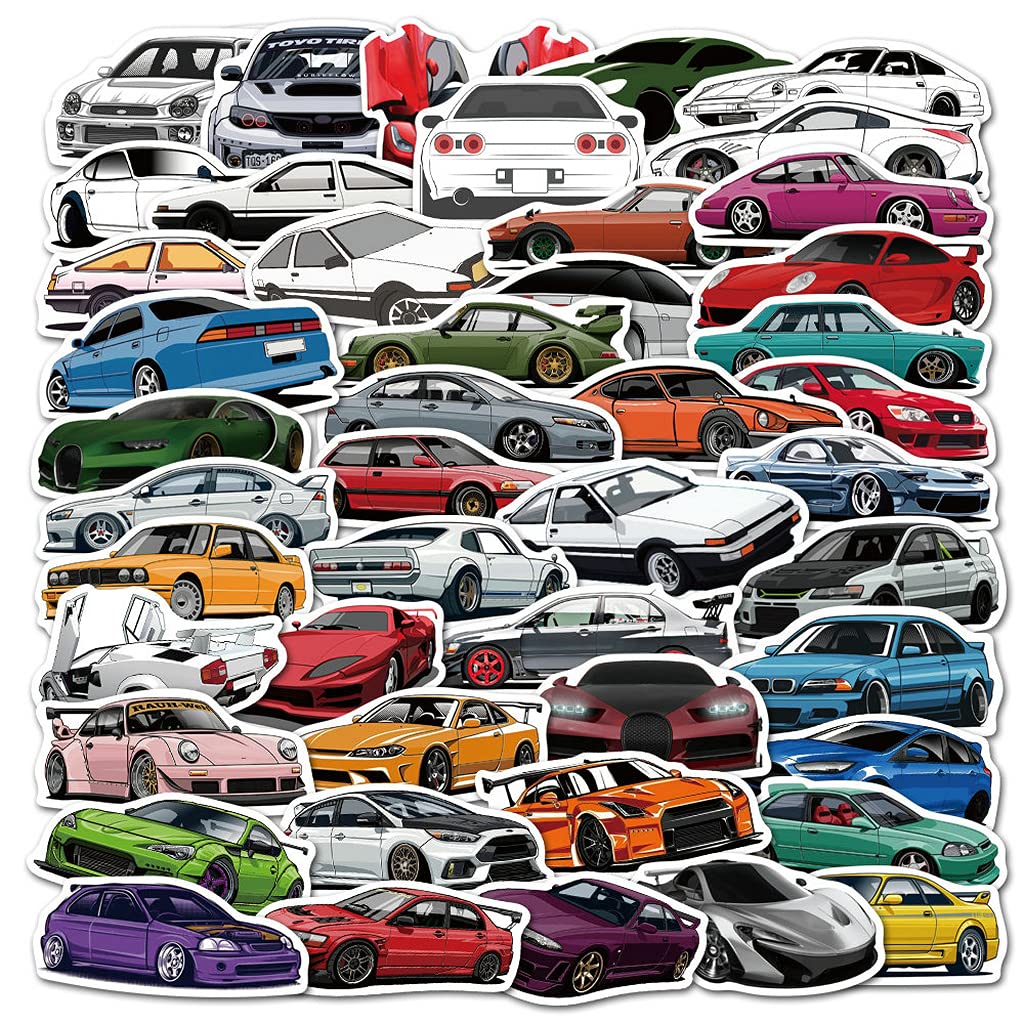 JDM Car Stickers 50PCS Vinyl Waterproof Stickers Japanese Racing Car ...