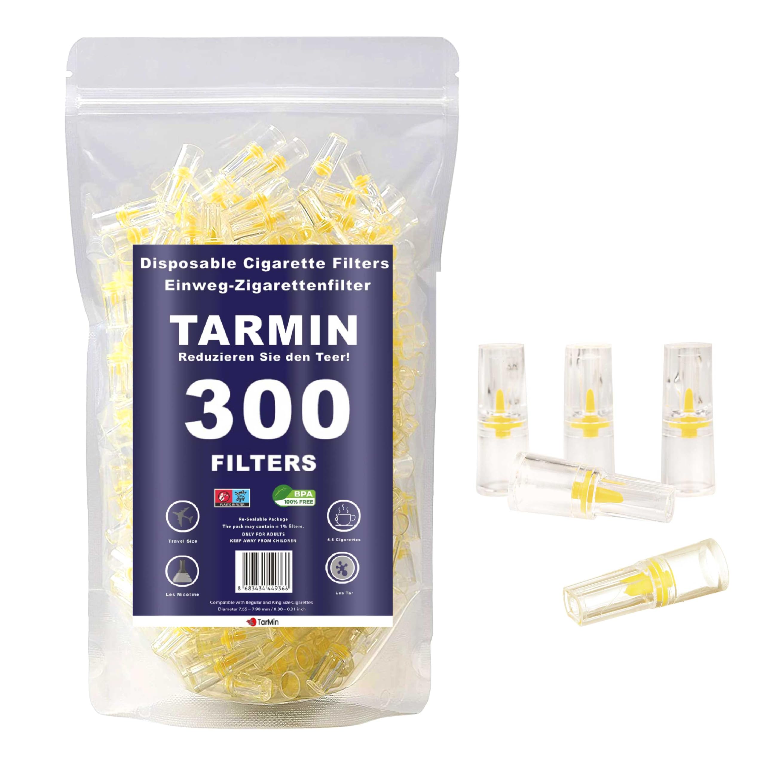 Amazon.com: TARMIN Cigarette Filters That Remove Tar and Chemical 300 ...