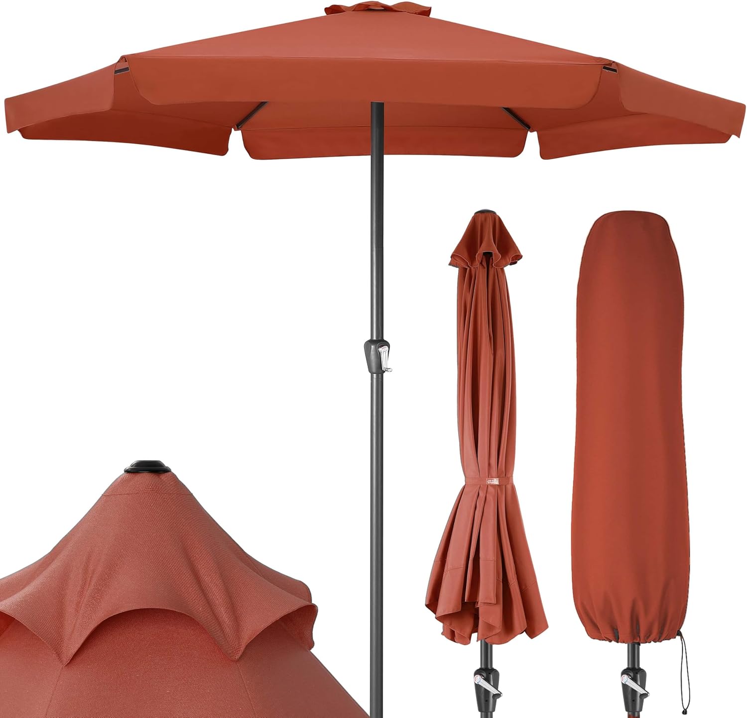 Amazon.de: Kingsleeve® Sonnenschirm 330cm Schutzhülle UV Schutz 80+ Balkon Groß Kurbel ...