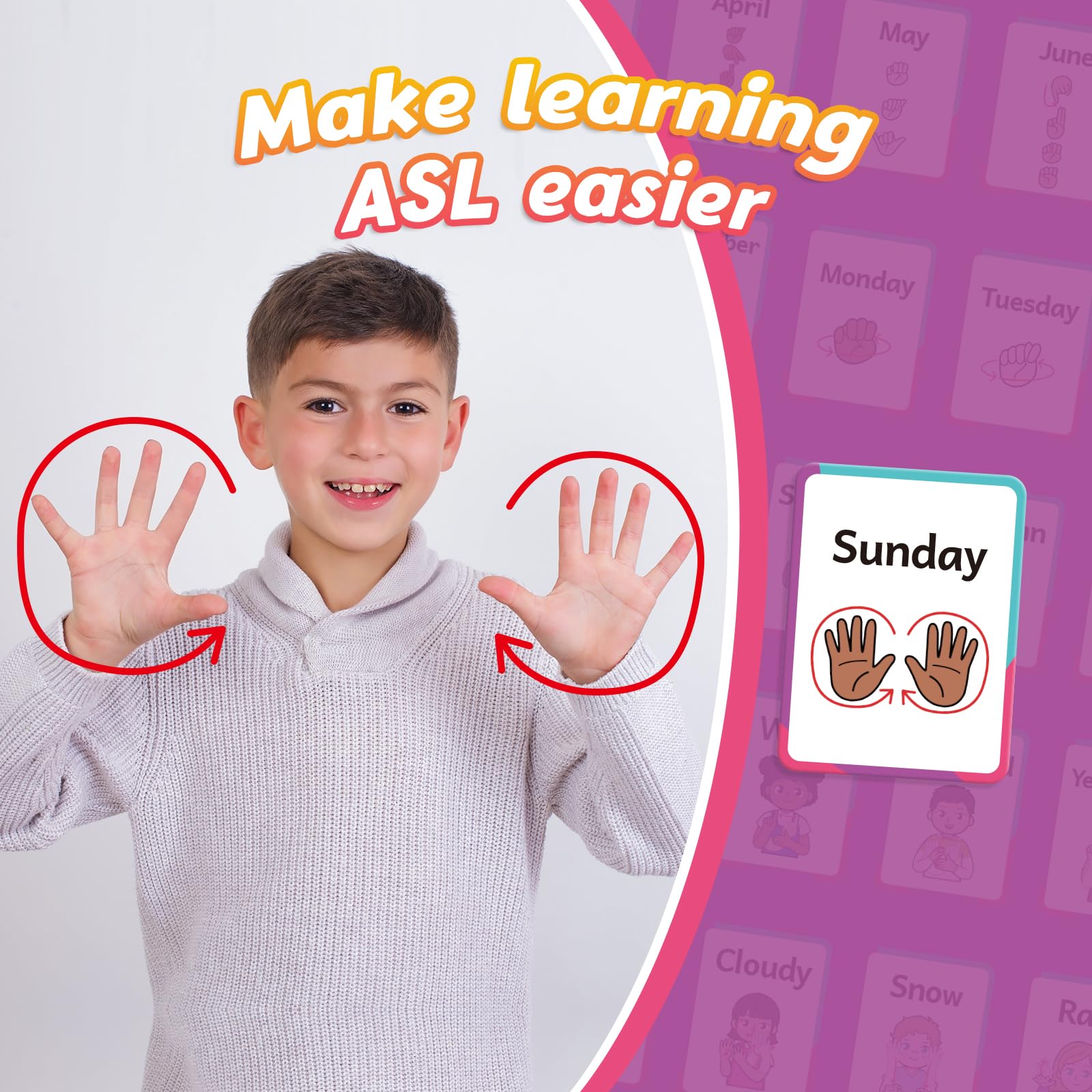 Snapklik.com : American Sign Language Flash Cards For Babies Kids, ASL ...