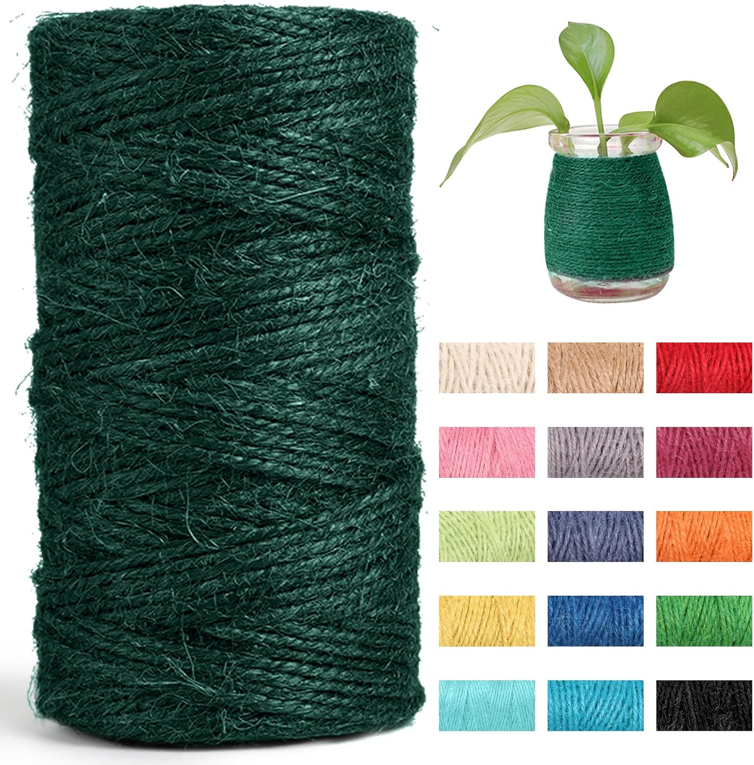 Amazon.com: JeogYong Jute Twine String 2mm 328 feet Thick 3-Ply Natural ...