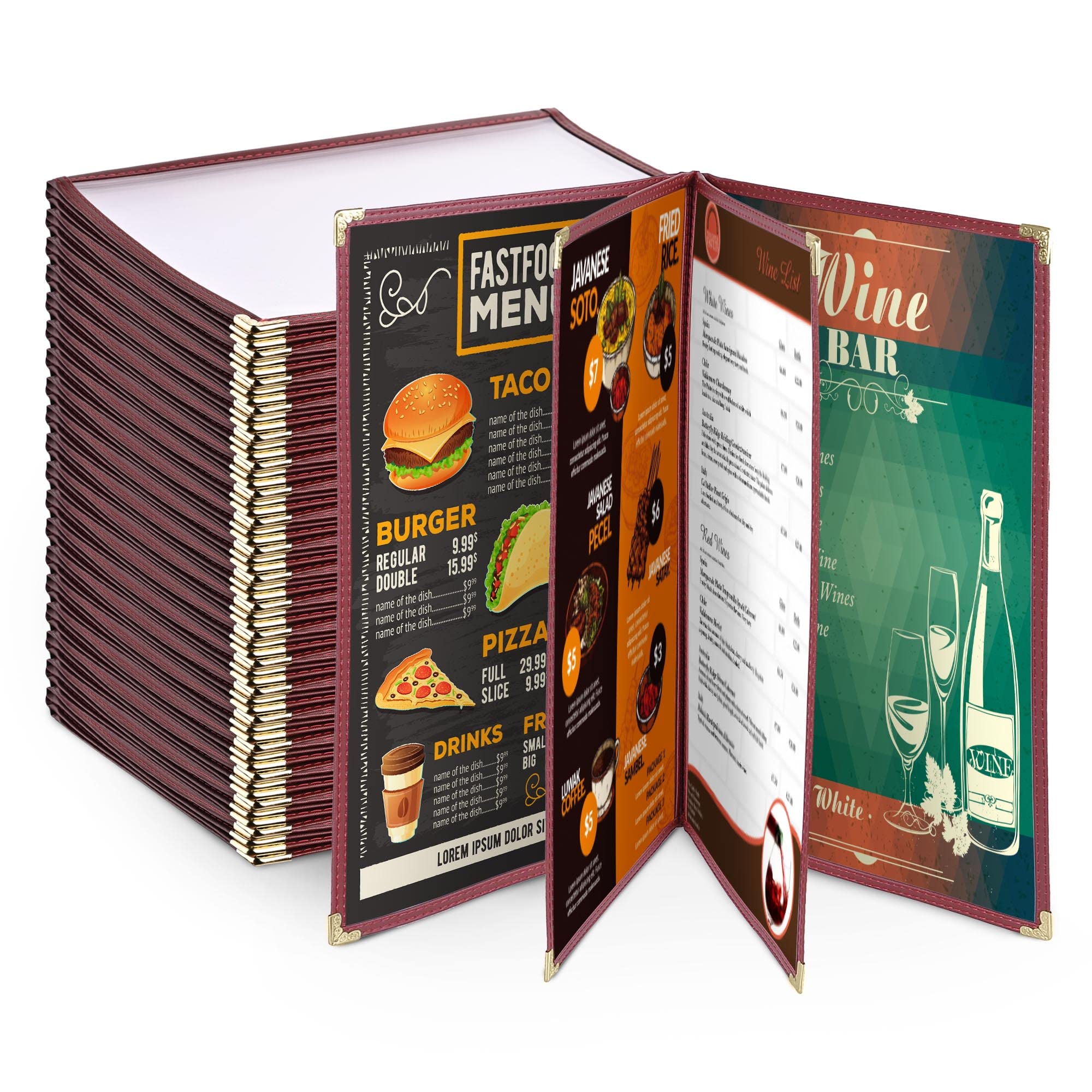 Snapklik.com : WeChef 20 Pack Restaurant Menu Covers 8.5 X 14 Book ...