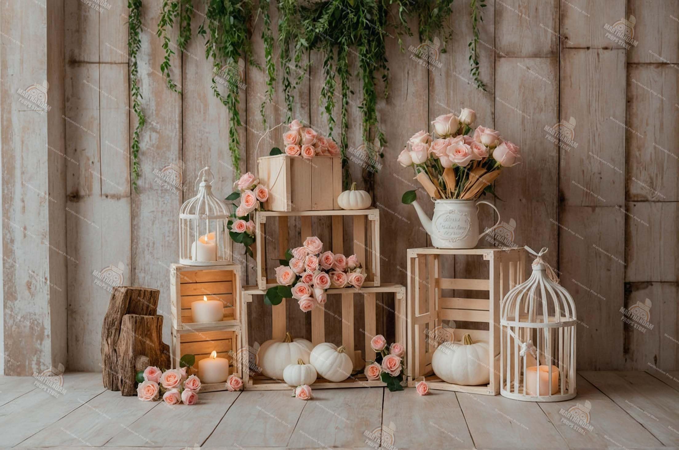 Rustic Vintage Brown Pink Template