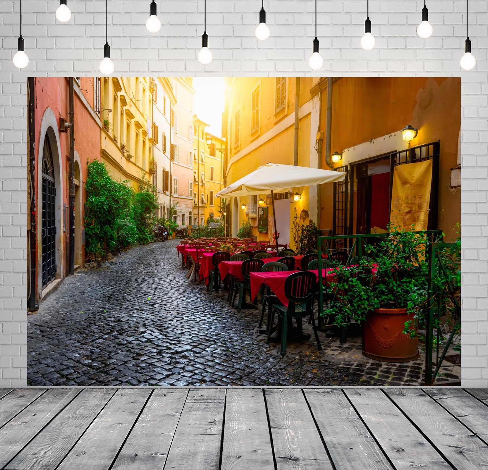 Italian Restaurant Backdrop Amazon.com : CHNYWORK 15x8ft Europe Italy