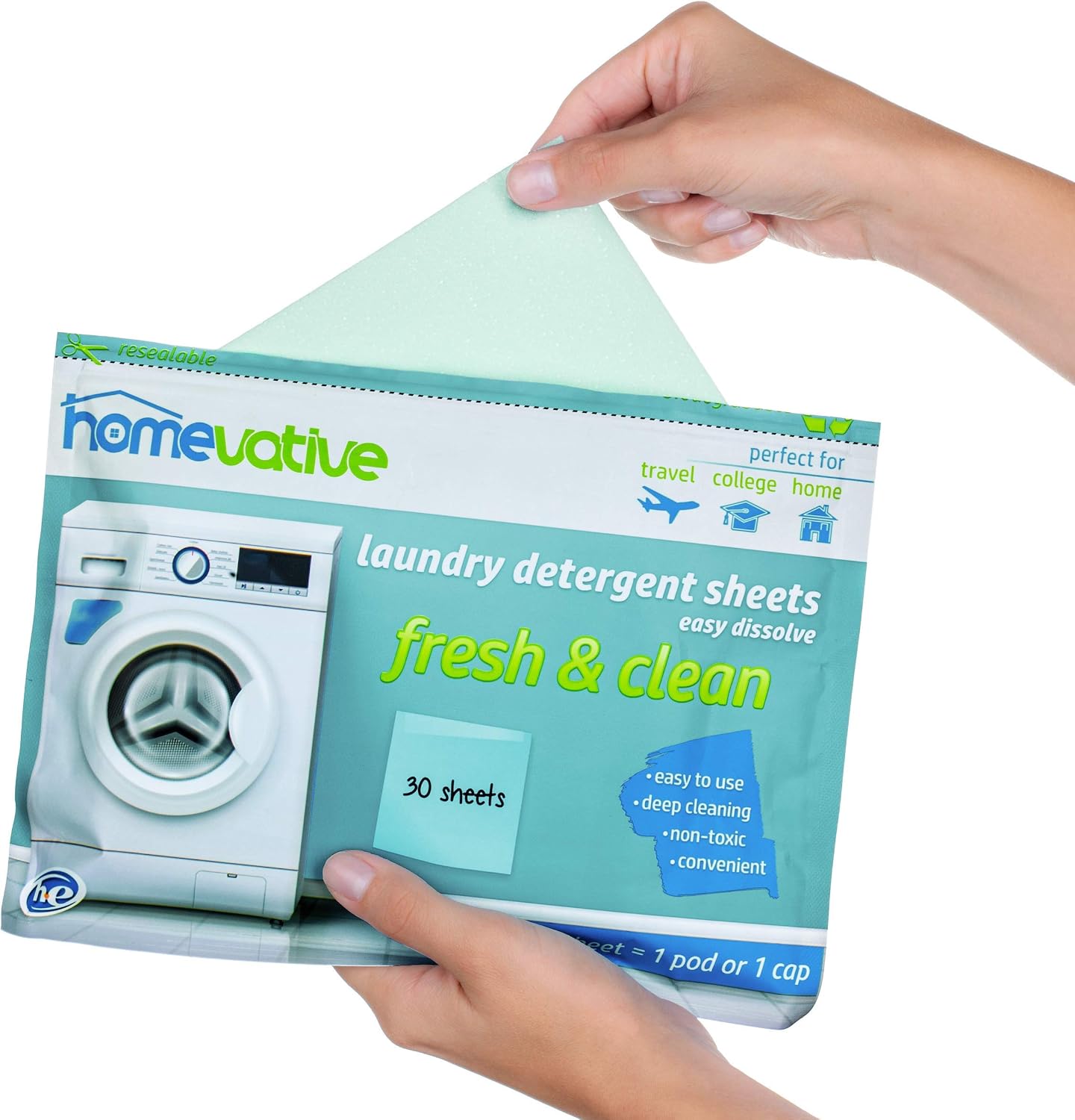 Amazon.com: Homevative Laundry Detergent Sheets, Easy dissolve, 30 ...