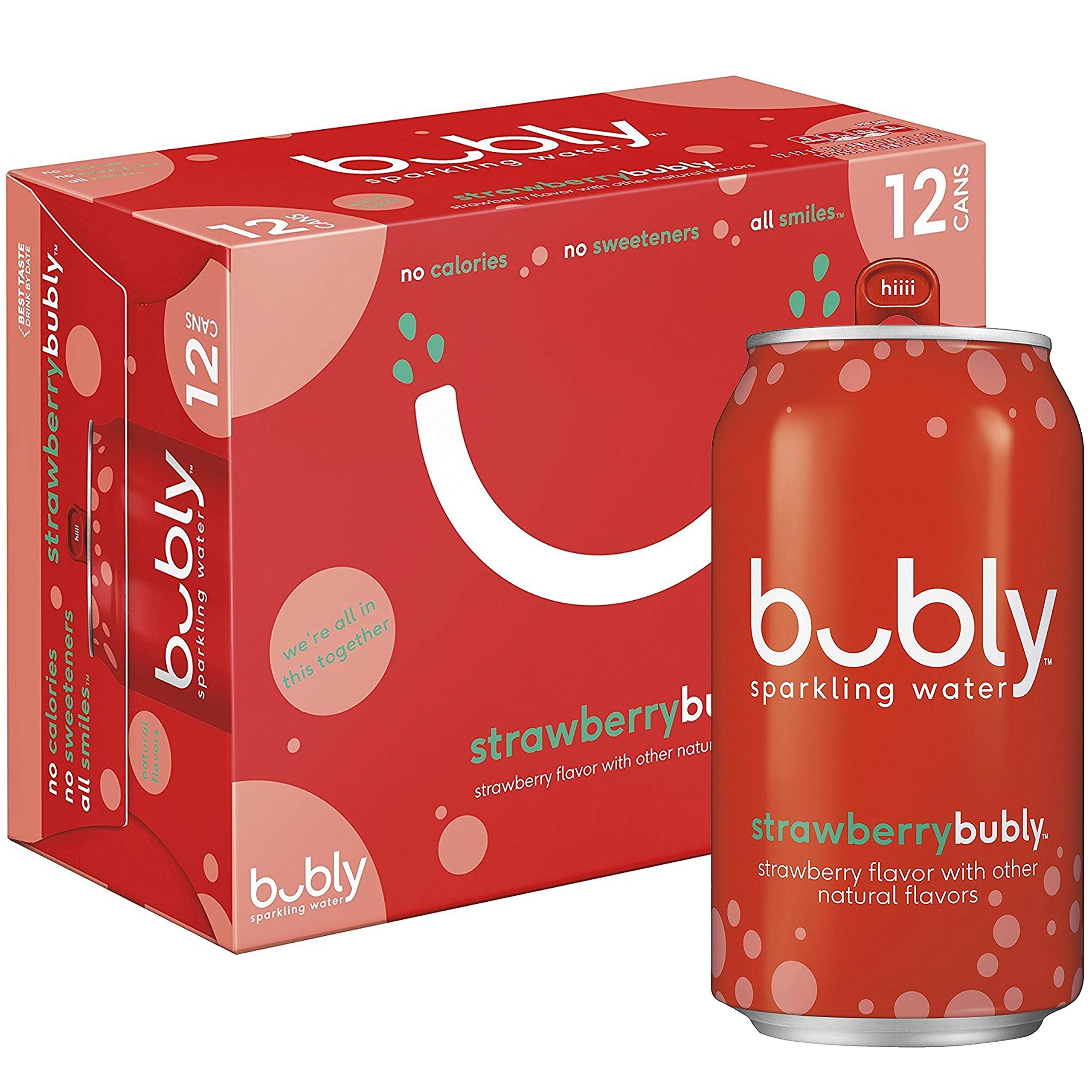 Buy Bubly Sparkling Water, Strawberry, 12 Fl Oz (pack of 12) Online at ...