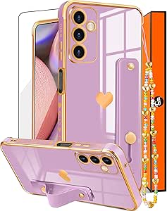 Amazon.com: Likiyami (3in1 for Samsung Galaxy A14 5G Phone Case Heart for Women Girls Girly Cute ...