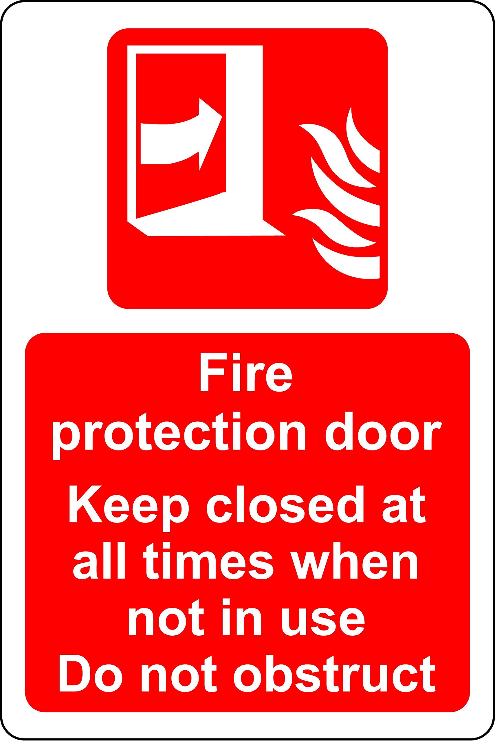 Fire protection door keep closed at all times when not in use Do not ...