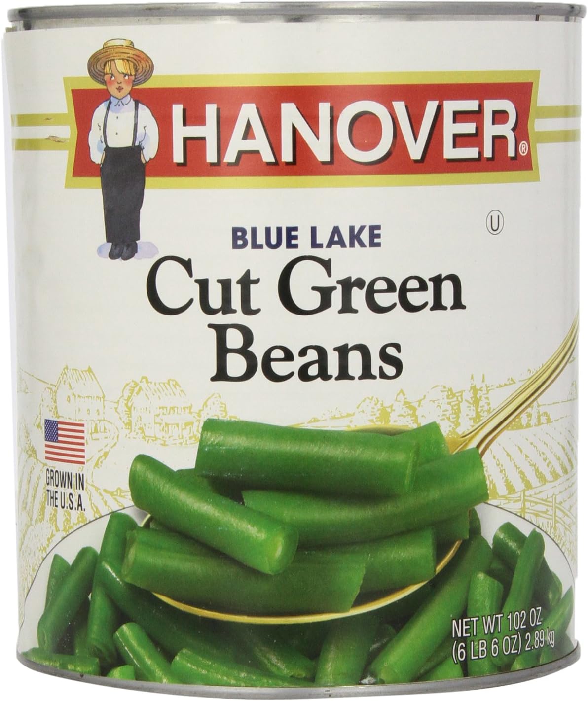 Hanover Blue Lake Cut Green Beans Net Wt (102 Oz), 102 Ounces : Amazon ...