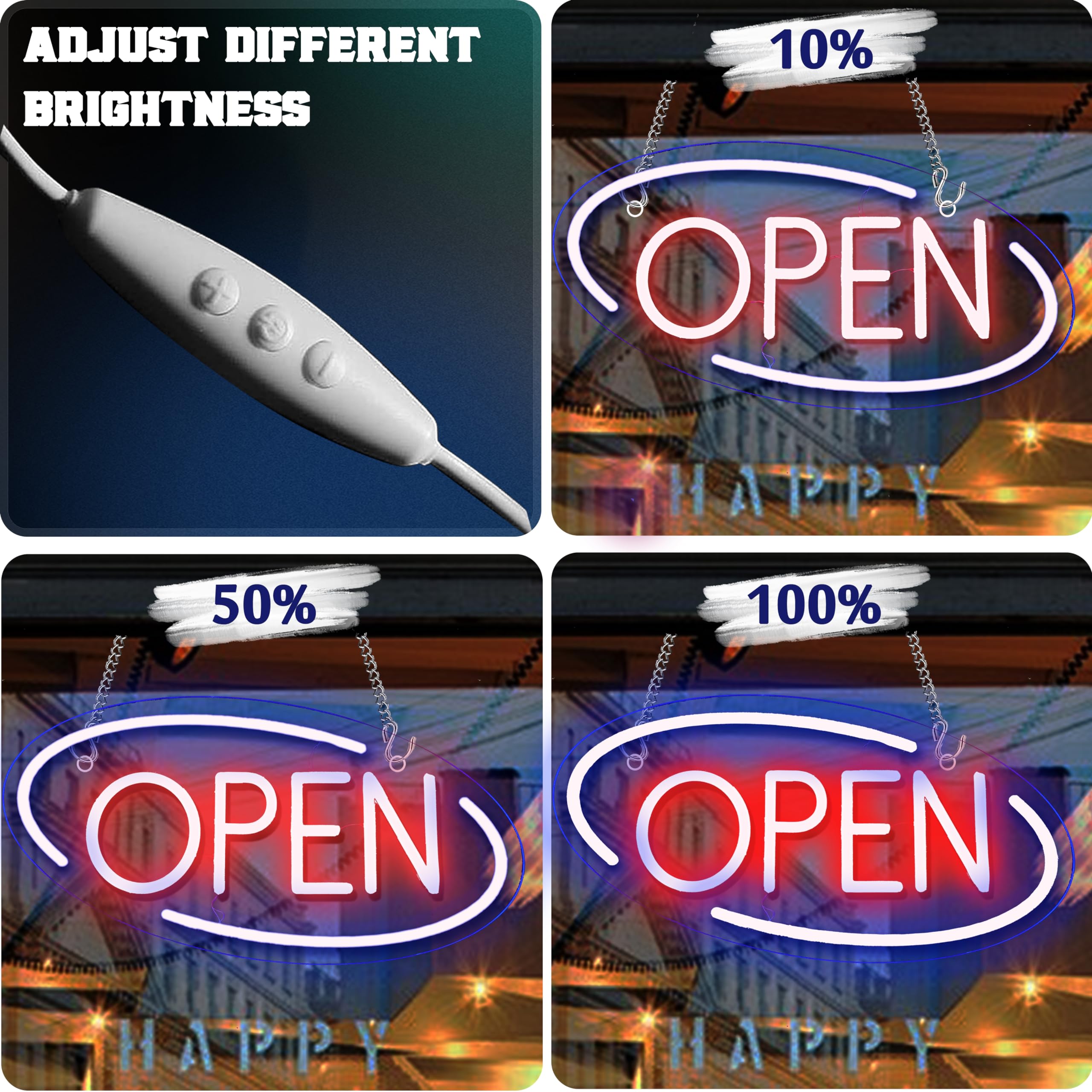 Snapklik.com : Open Neon Signs Battery Operated, Usb Powered Open Signs ...