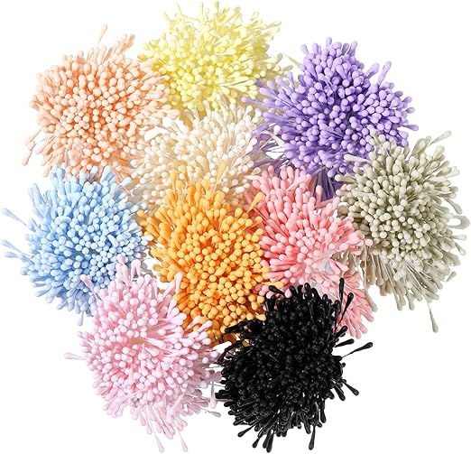 Amazon.com: SynHHergyx 1200 Pcs Flower Stamens for Crafts, Artificial ...