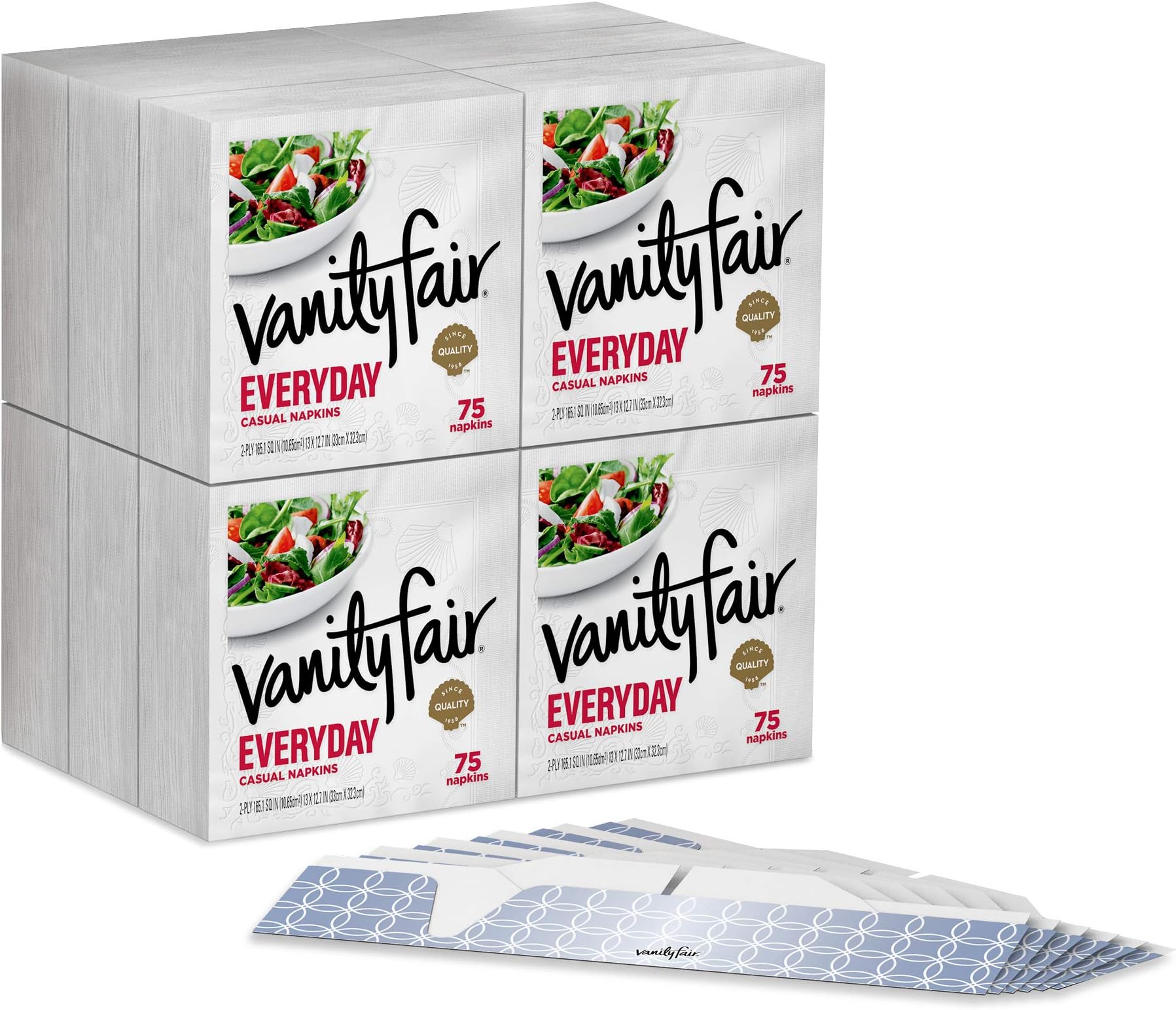 Amazon.com: Vanity Fair Everyday Casual Paper Napkins and Napkin ...