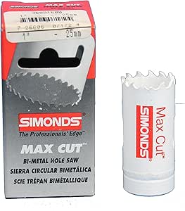 Amazon.com: Simonds Max Cut 1" - 25mm Bi-metal Hole Saw : Tools & Home ...