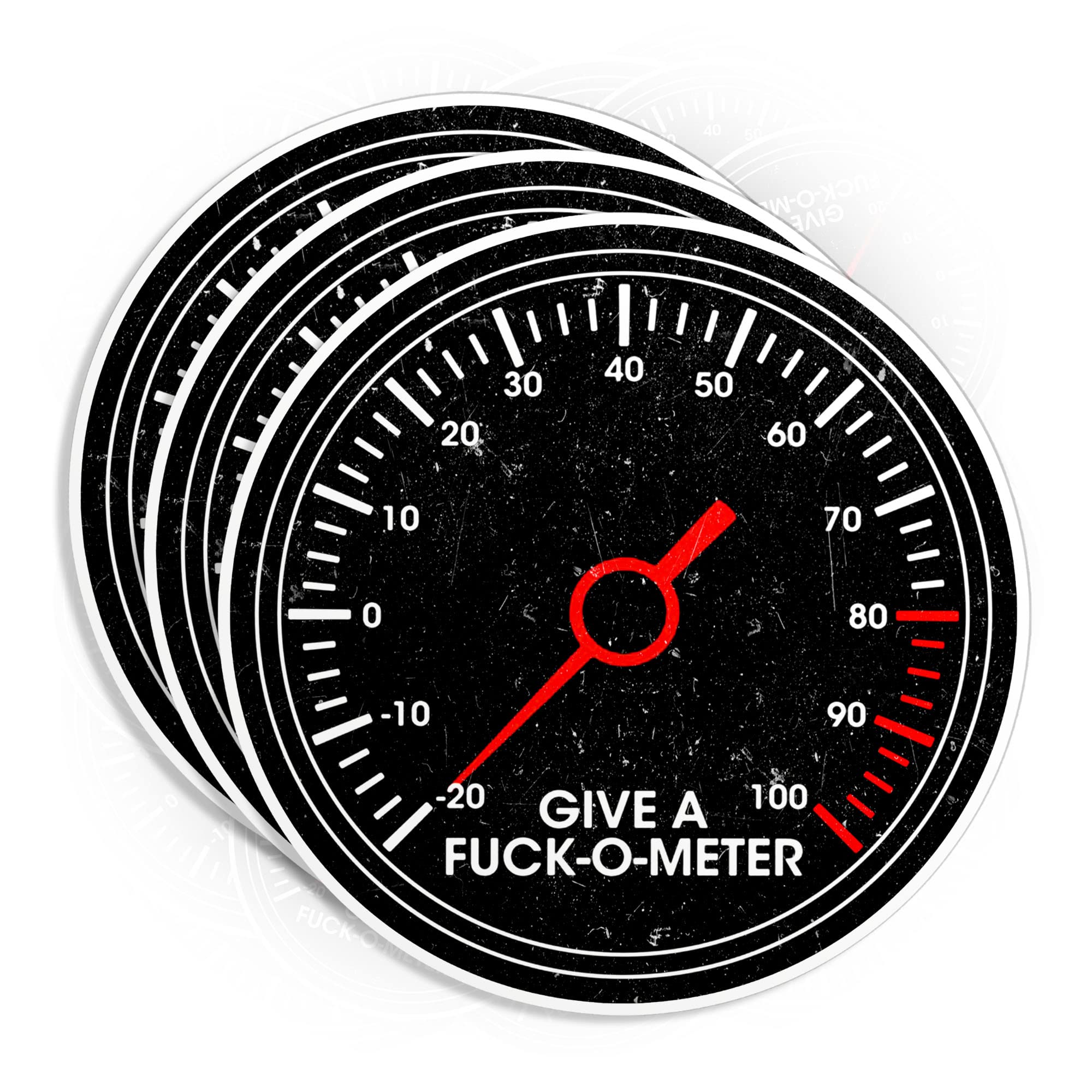 Amazon.com - (3Pcs) Give a Fuck O Meter Stickers Funny Give a fuk-o-Meter Meme Bumper Cars ...
