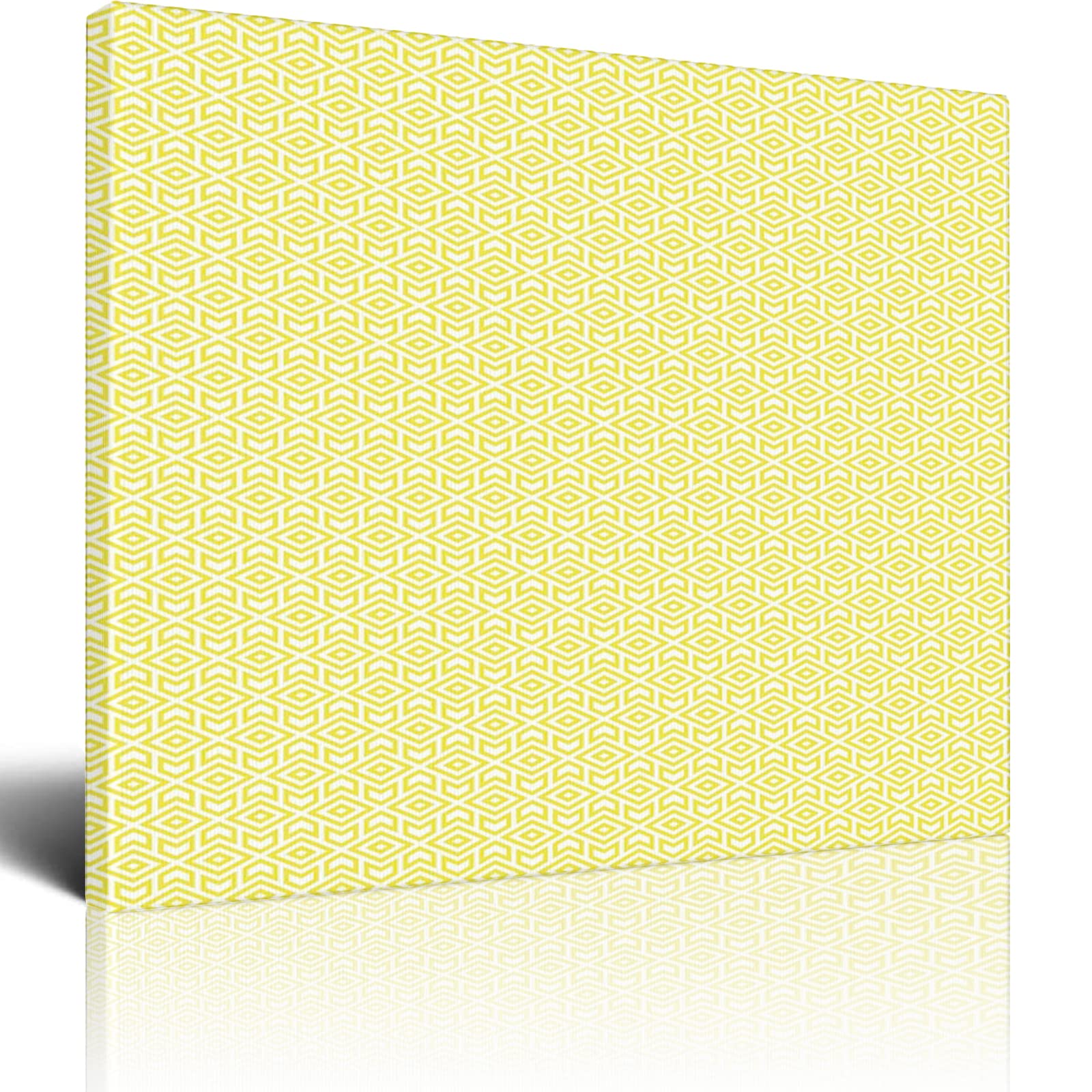 Yellow And White Abstract