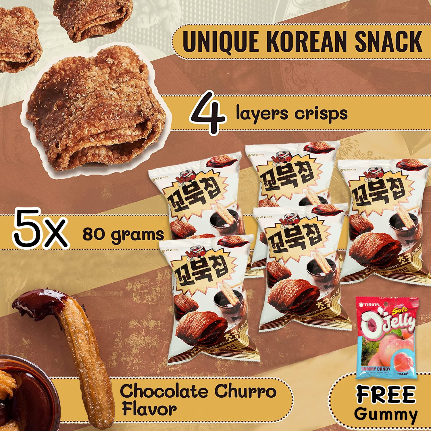 Snapklik.com : K-Munchies Orion Turtle Chips - 5 Packs Of 80-gram ...