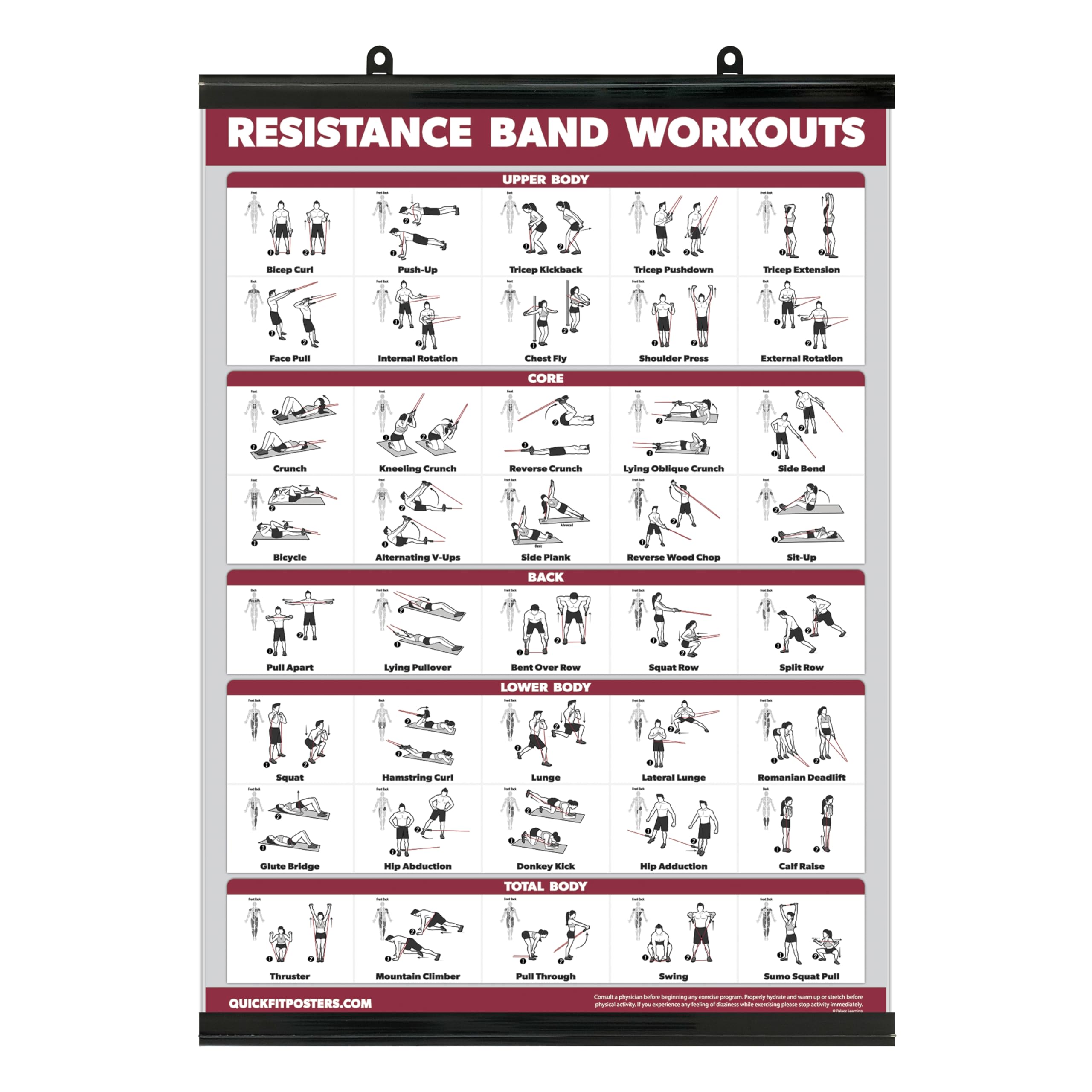 palace learning dumbbell workout exercise poster
