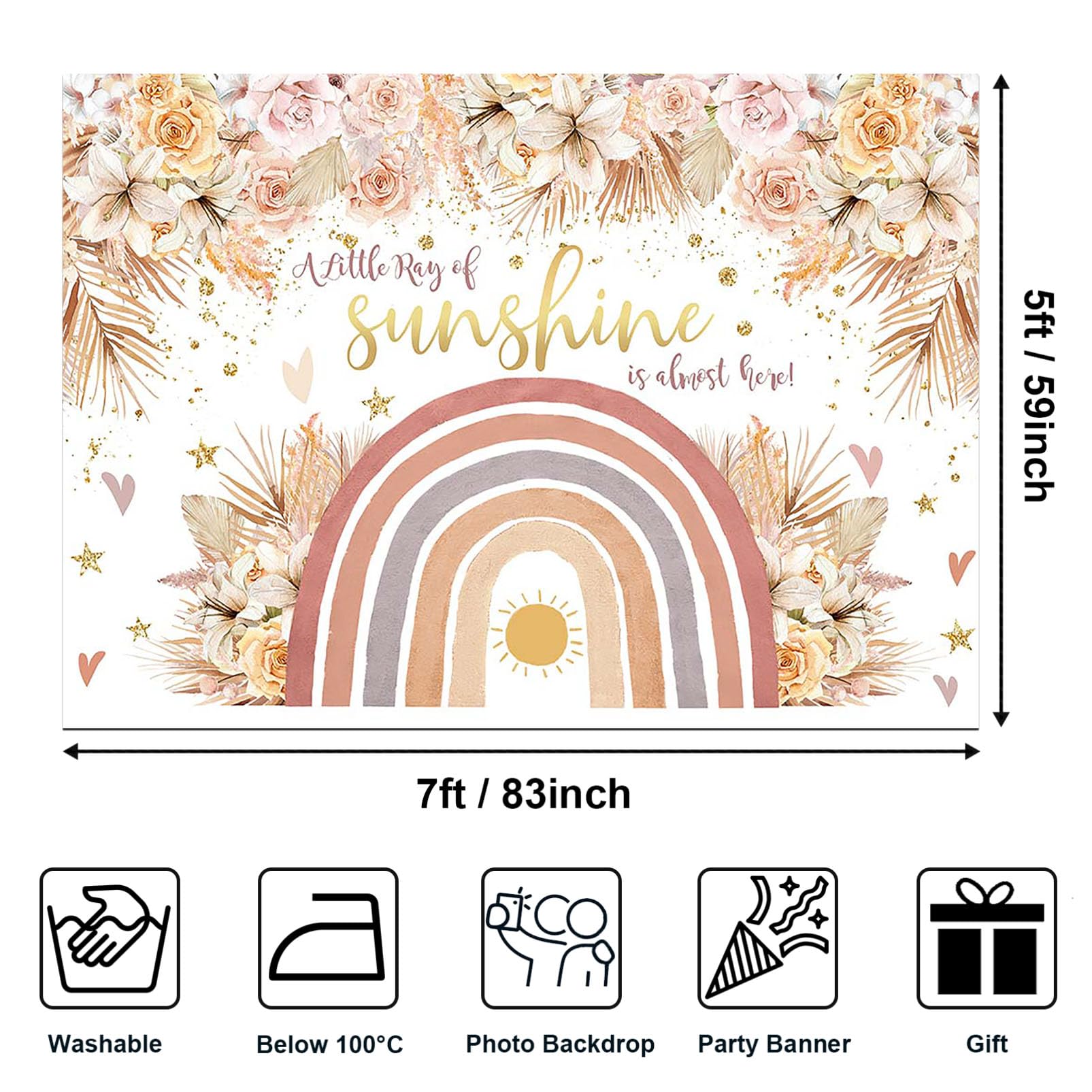 Rainbow Baby Shower Clip Art