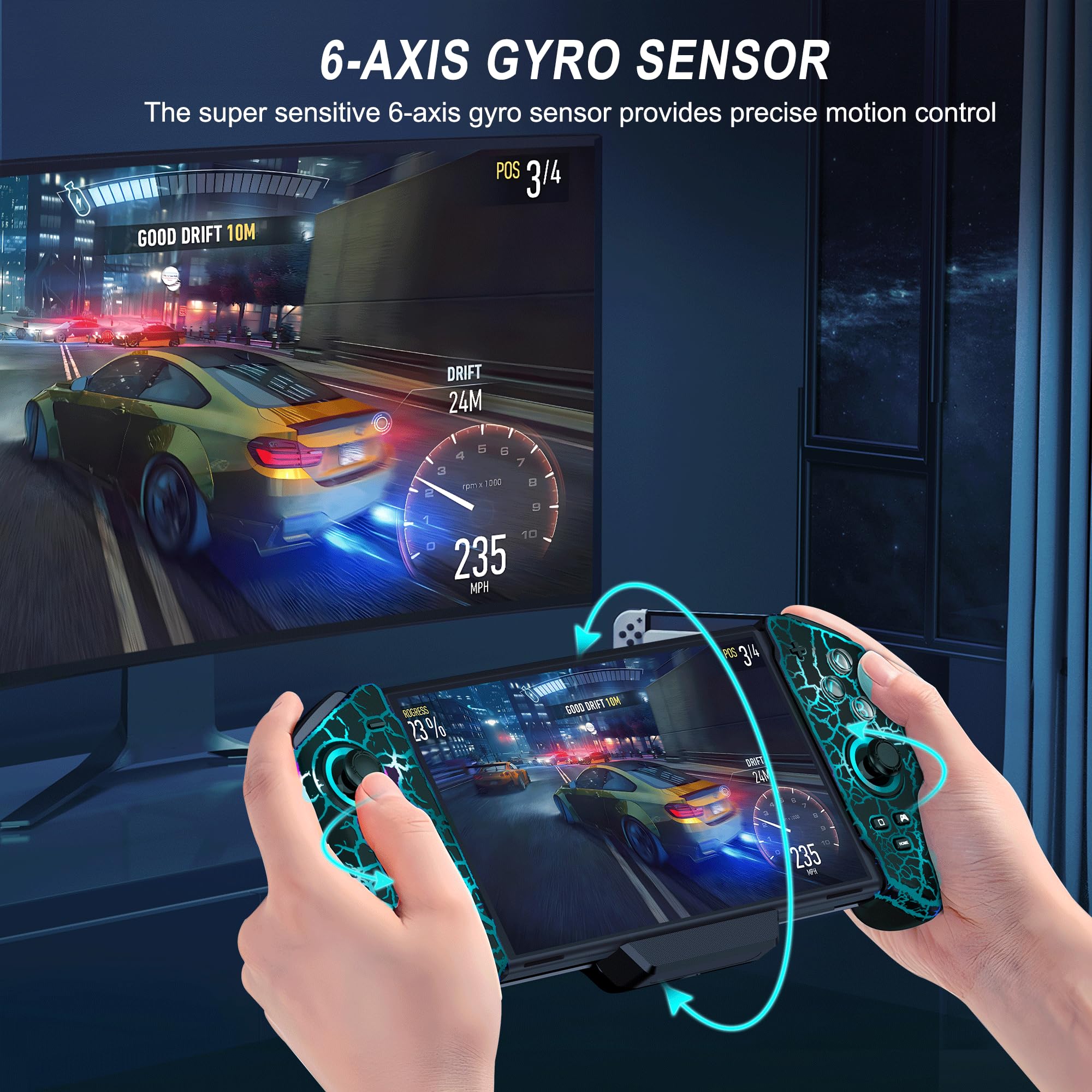 Snapklik.com : Switch Controllers For Nintendo Switch/OLED, Hall Effect ...