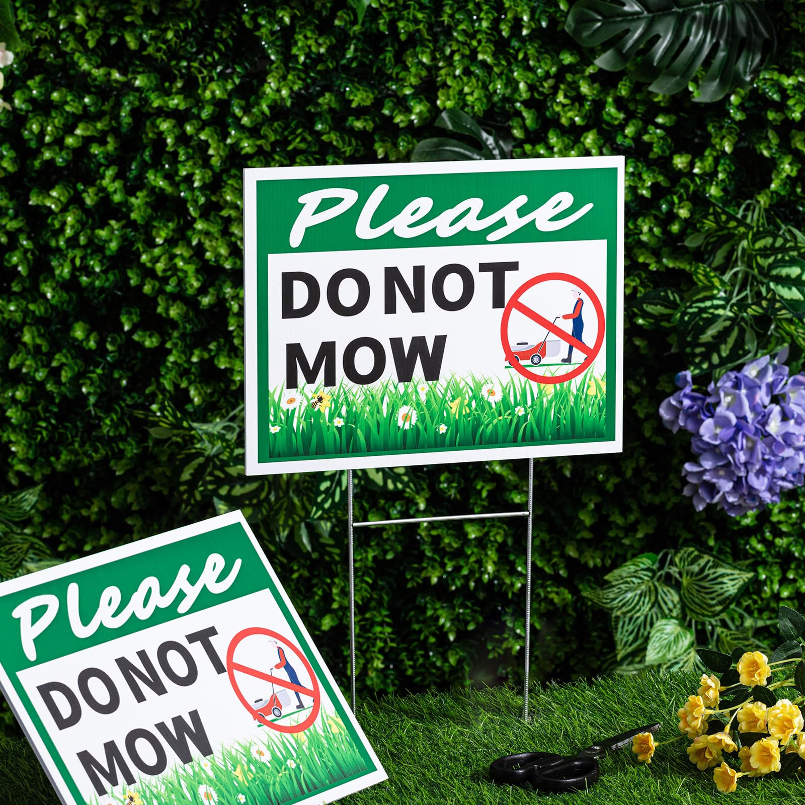 Snapklik.com : Soaoo 6 Pcs Please Do Not Mow Sign