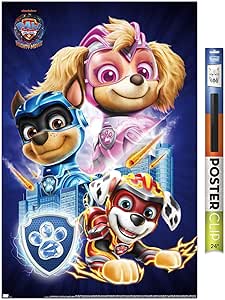 Amazon.com: Trends International Nickelodeon Paw Patrol: The Mighty Movie - Group Wall Poster ...