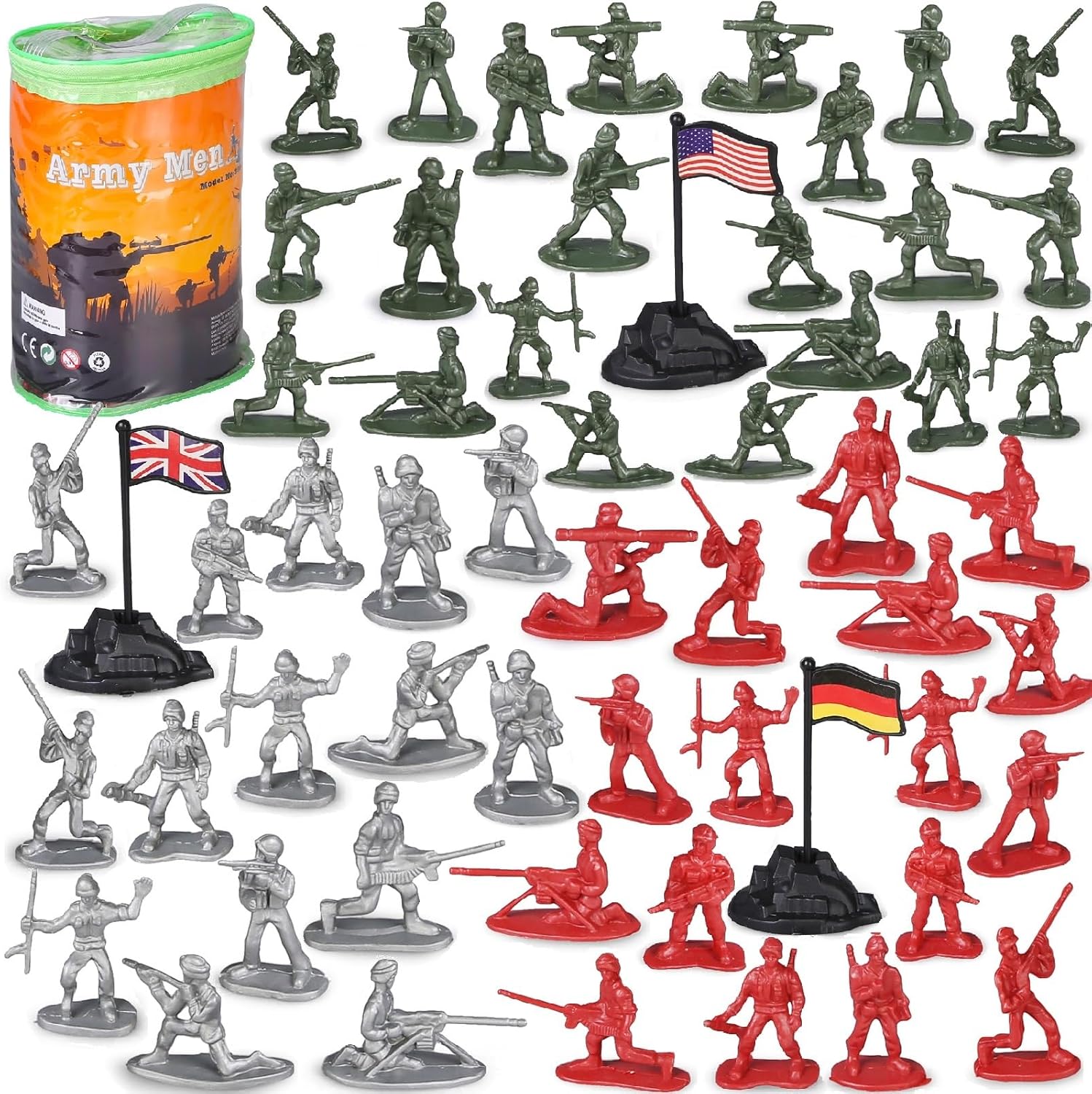 300PCS Army Men Military Soldier Battle Playset Army Toys and Green ...