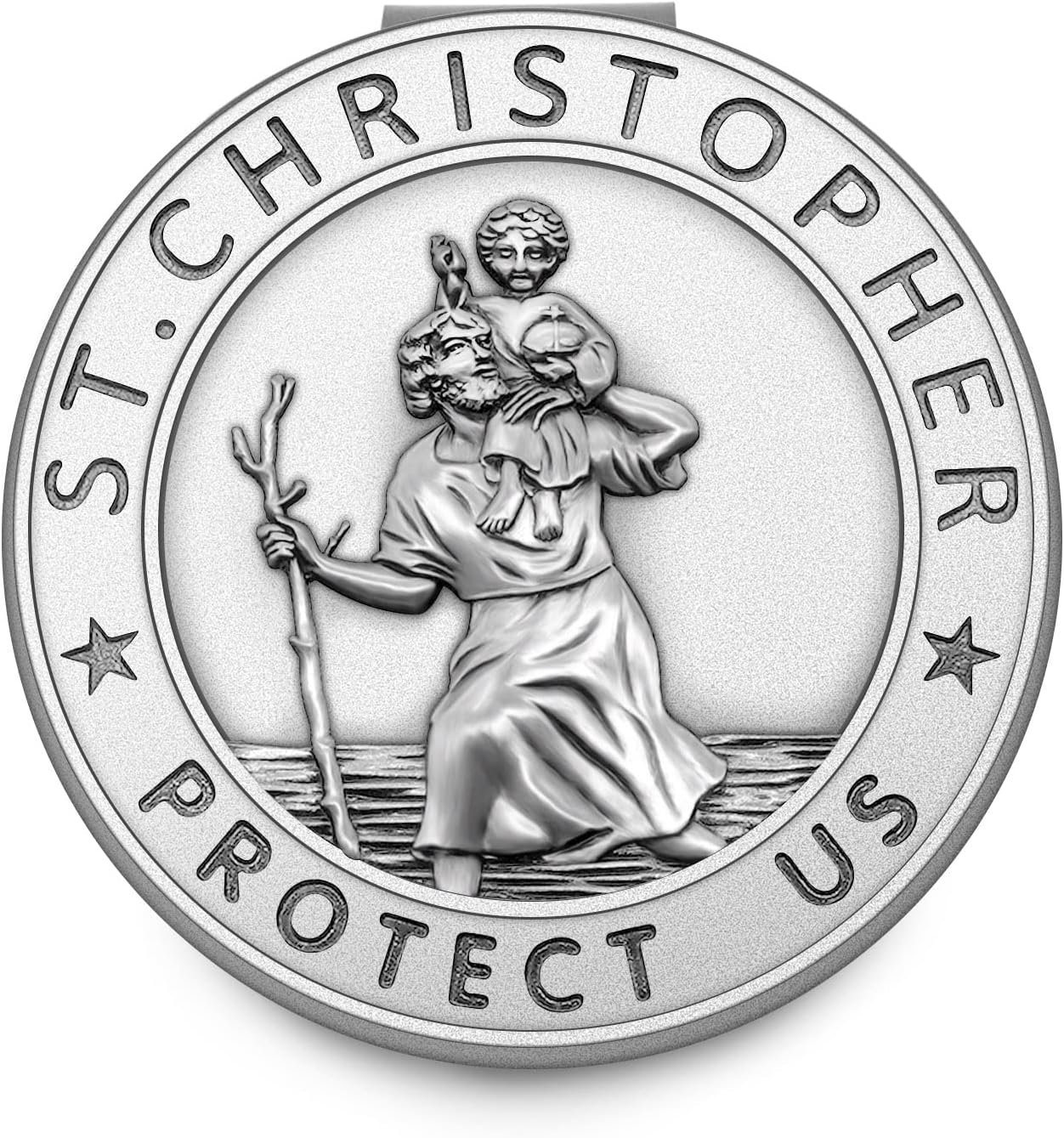 Amazon.com: ANOWVI Saint Christopher Medal for Car, Visor Clips for Cars, St Christopher Medal ...
