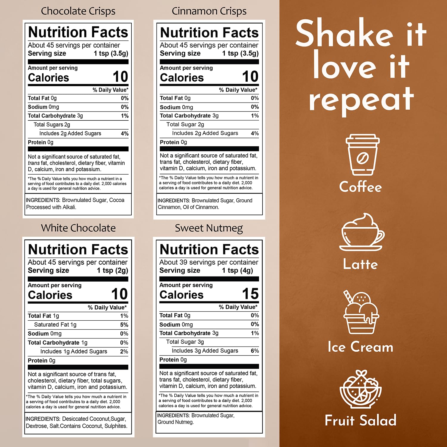 Snapklik.com : Syruvia Coffee Topping Variety Pack - Chocolate Crisp ...