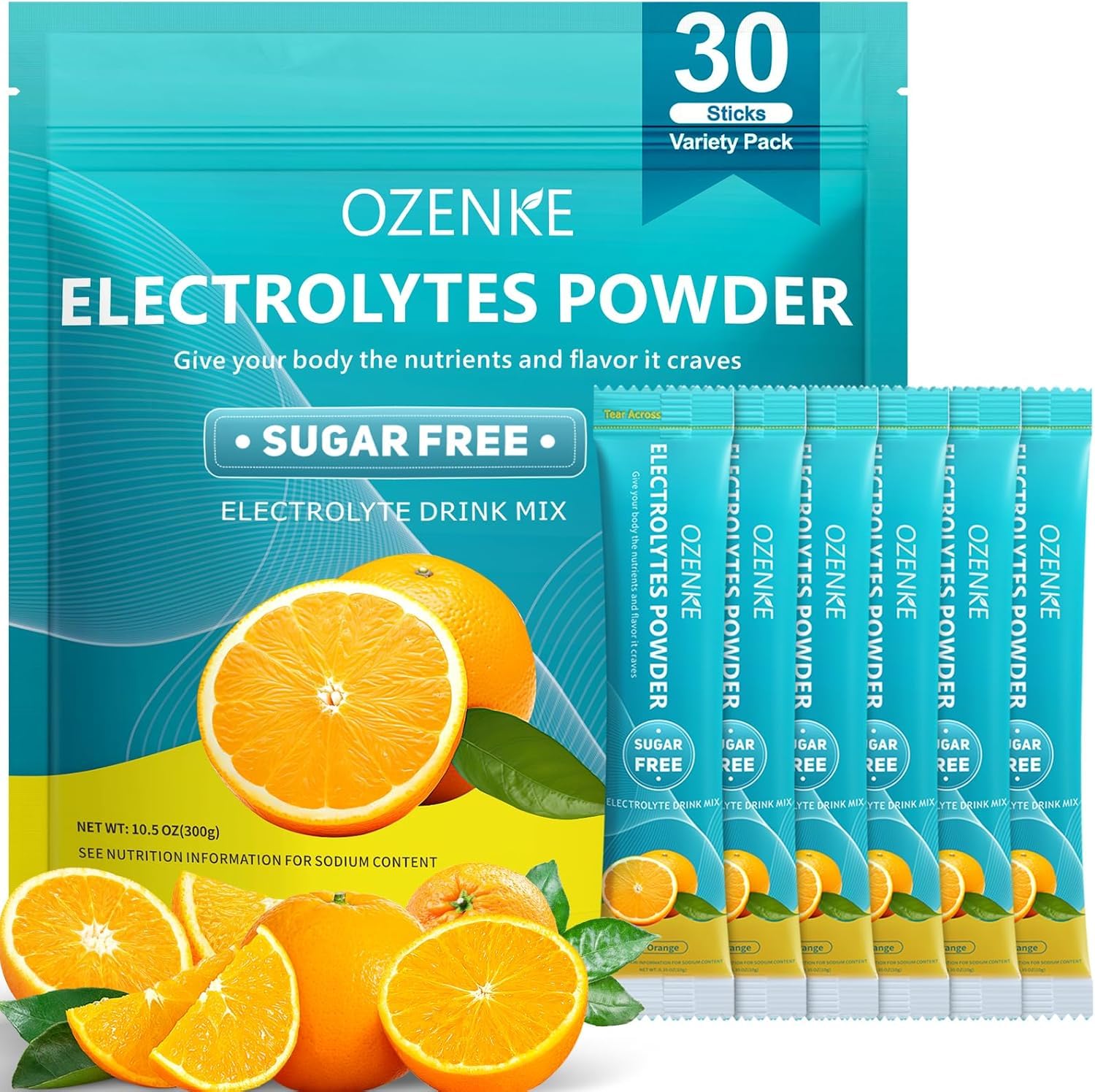 Amazon.com: OZENKE Electrolytes Powder Packets, 30 Sticks Hydration ...
