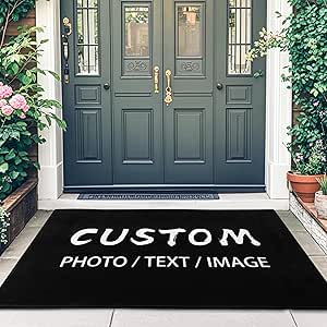 Amazon.com: Custom Rugs with Logo Personalized Doormat Welcome Carpet ...