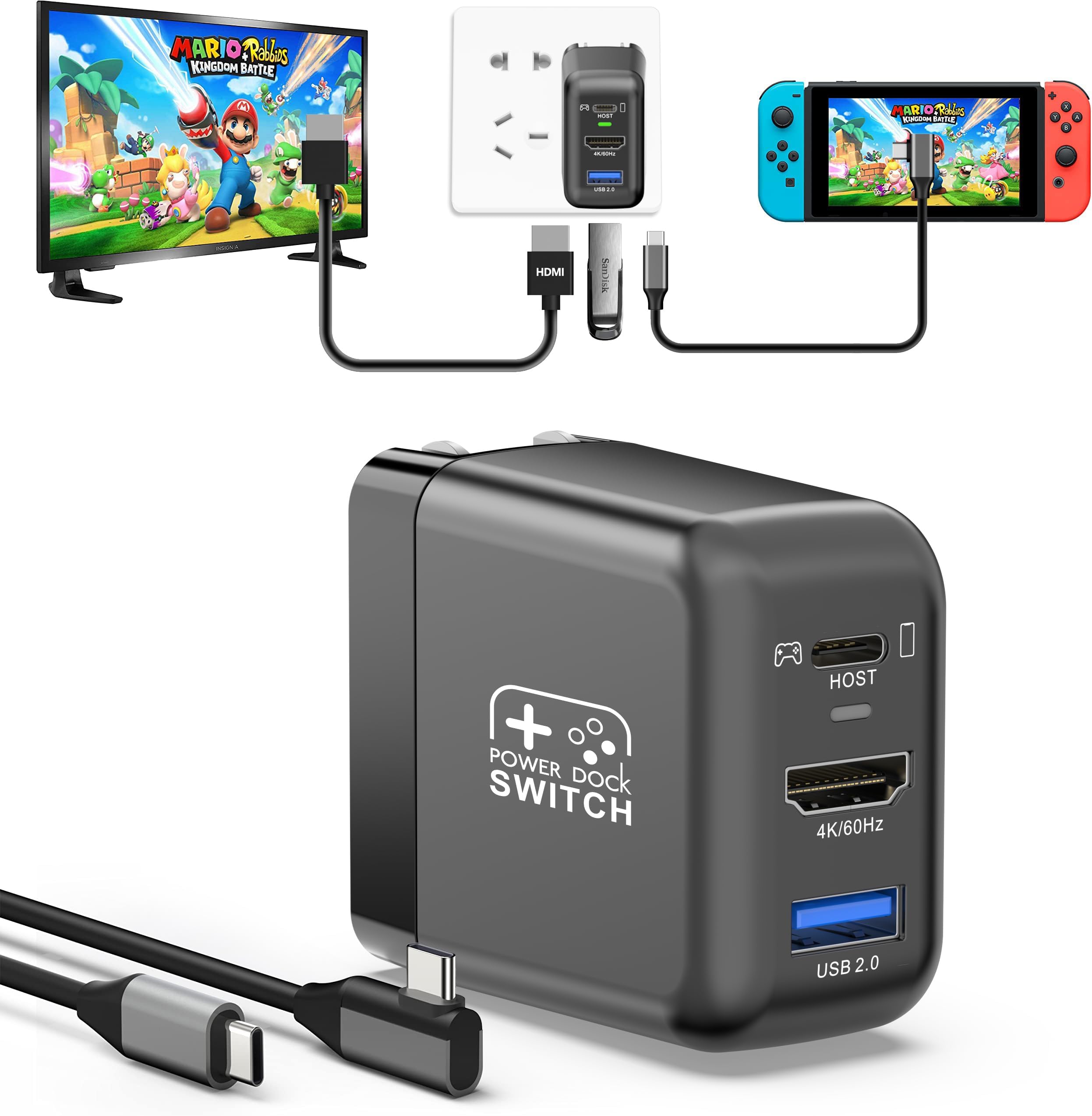 Amazon.com: Charger for Nintendo Switch,Power Cord AC Adapter for ...