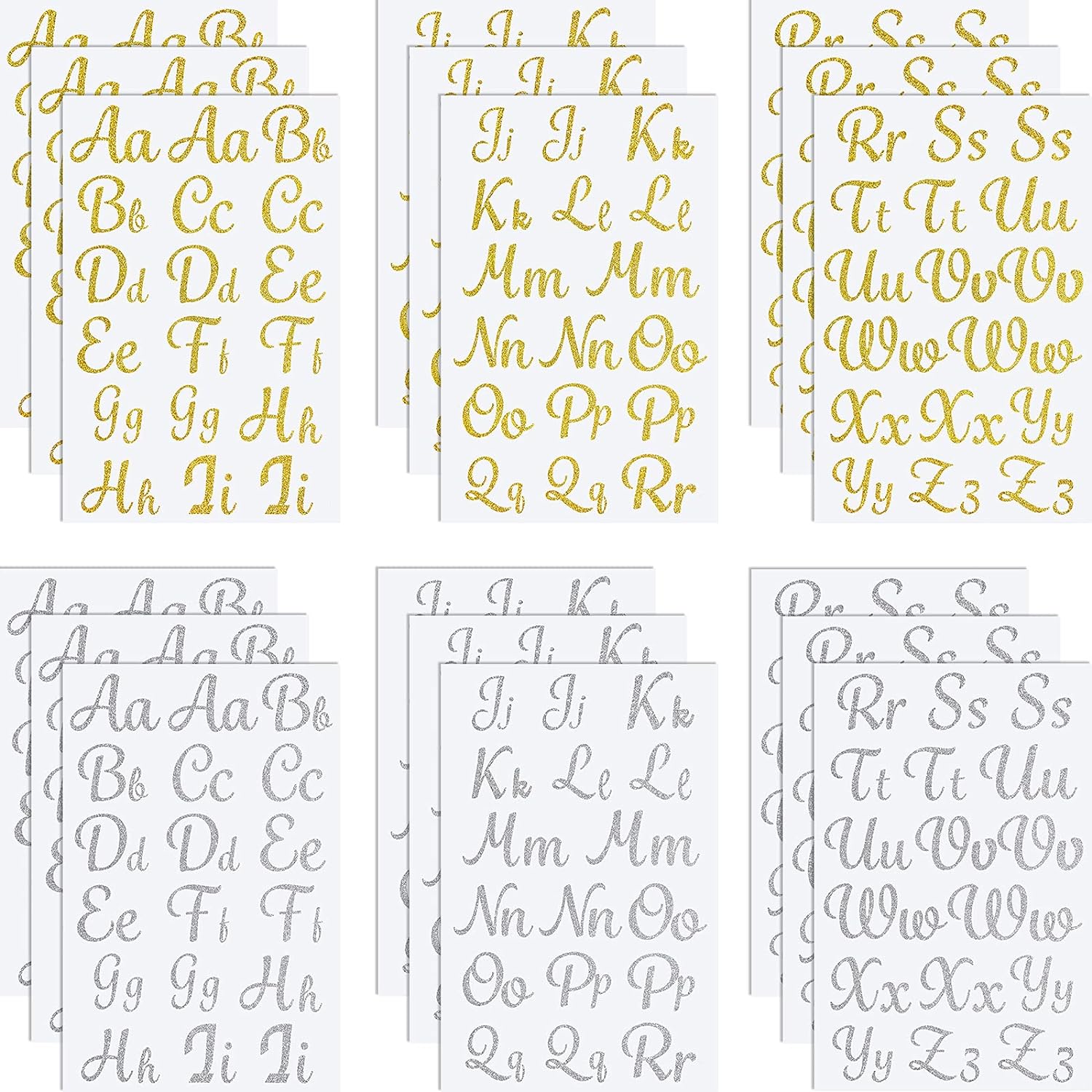 Amazon.com: 18 Sheet Christmas Iron Letters Iron on Letters Cursive ...