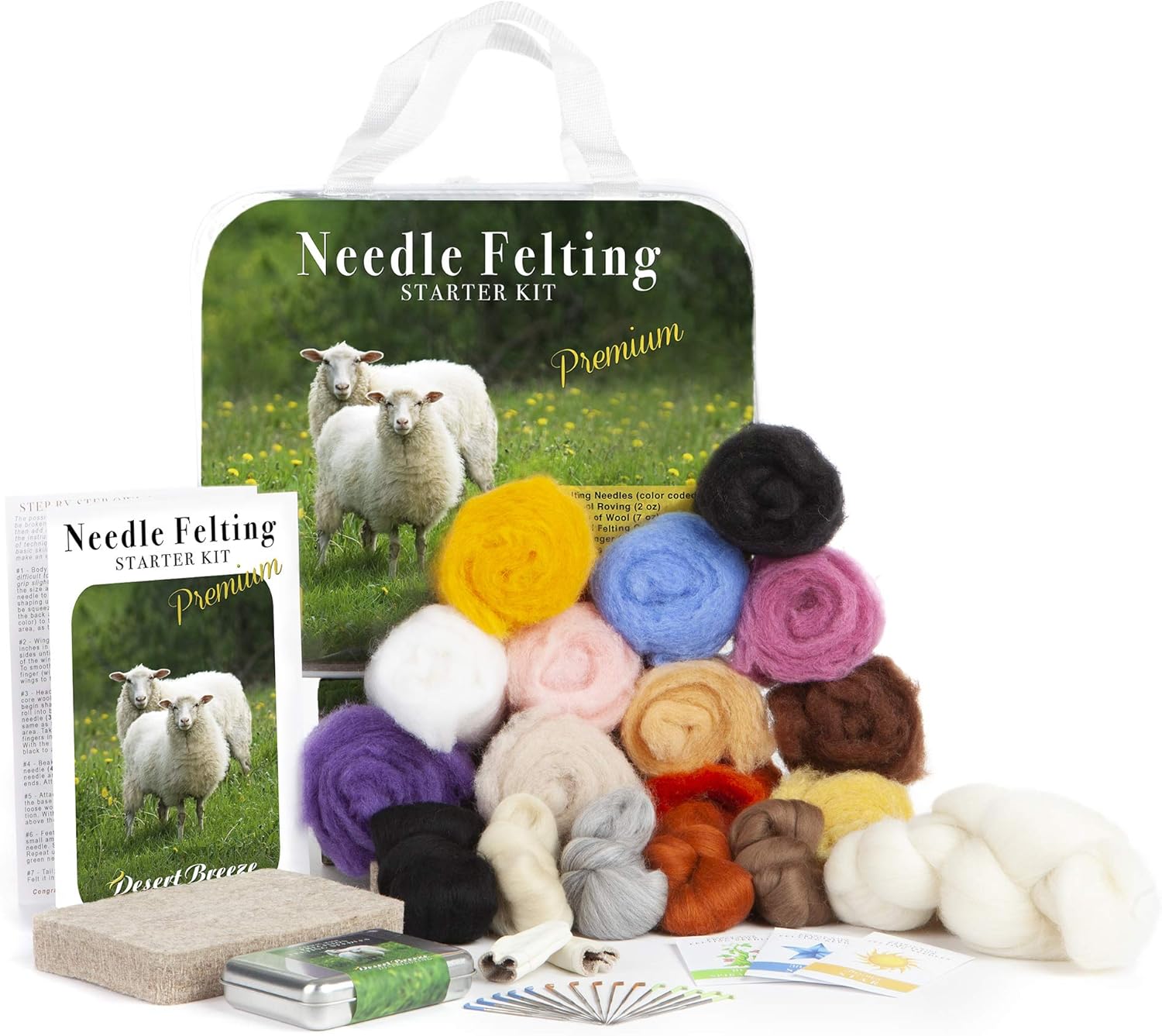 Amazon.com: Complete Needle Felting Craft Starter Kit for Beginners ...