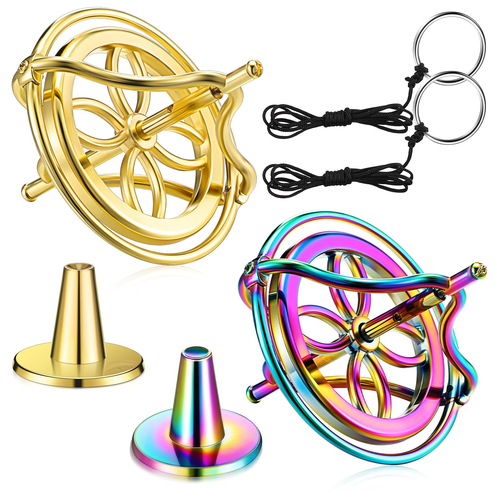 Snapklik.com : Meekoo 2 Packs Gyroscope Toys Metal Anti Gravity ...