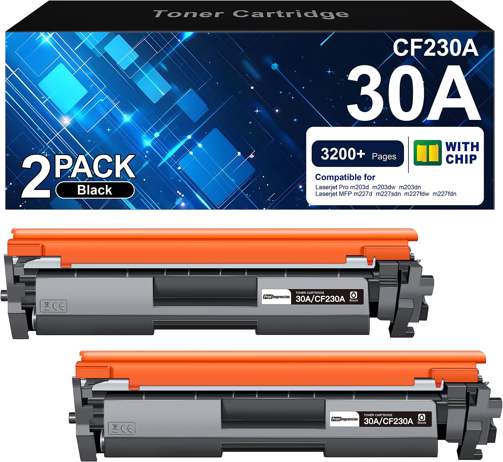 Motor 306d2 Toner 30a Generacion 2 2 Tóner Compatibles 30A CF230A Para ...