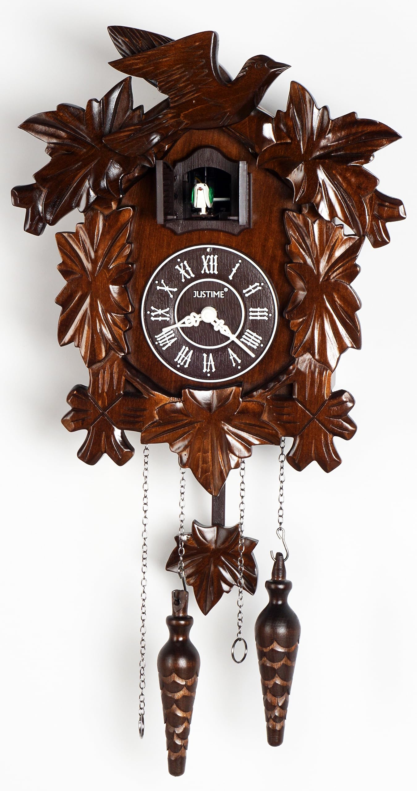 Amazon.com: JUSTIME 11-inch Cuckoo Clock Pendulum Cuckoo Clocks for ...