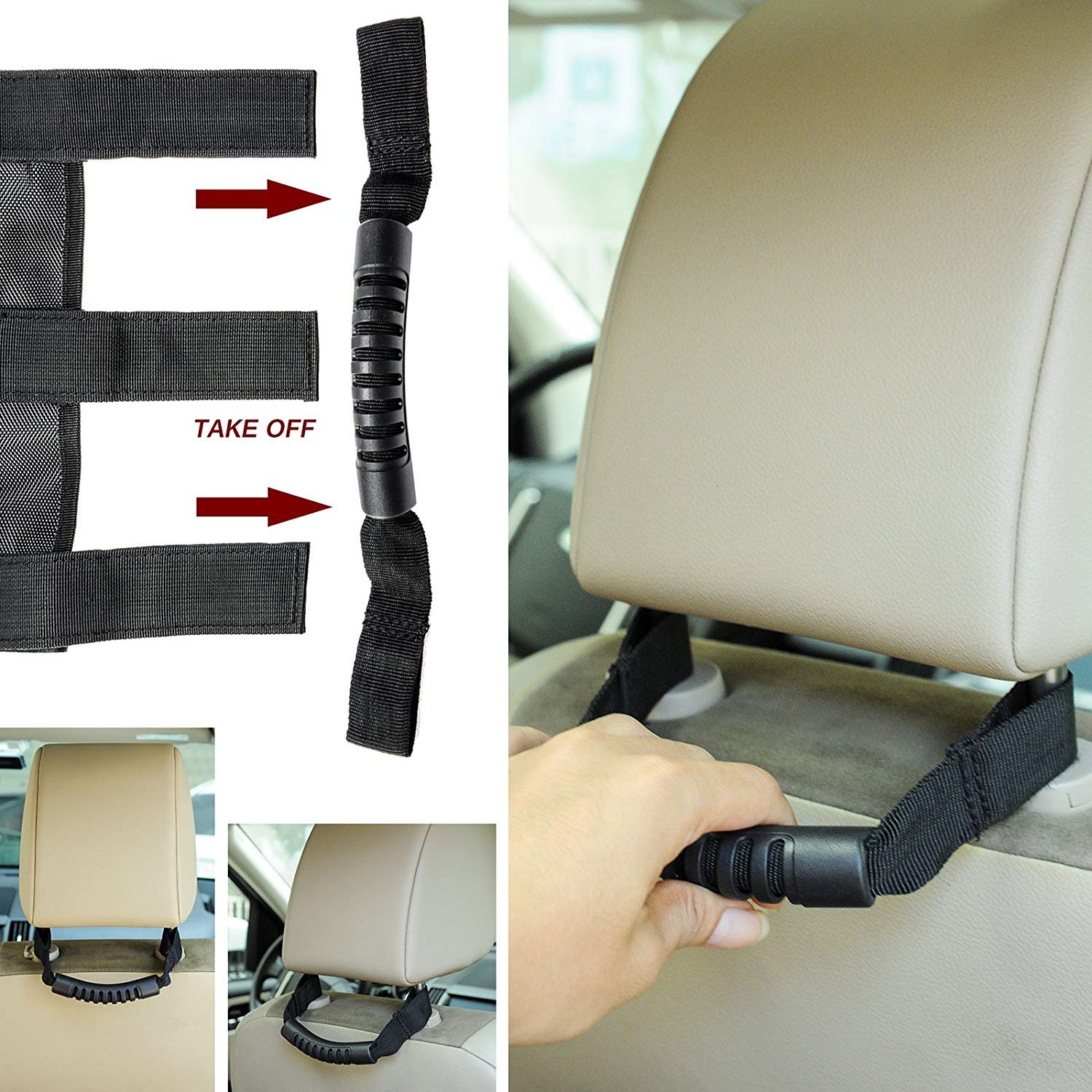 Snapklik.com : JeCar Heavy Duty Roll Bar Grab Handles Compatible