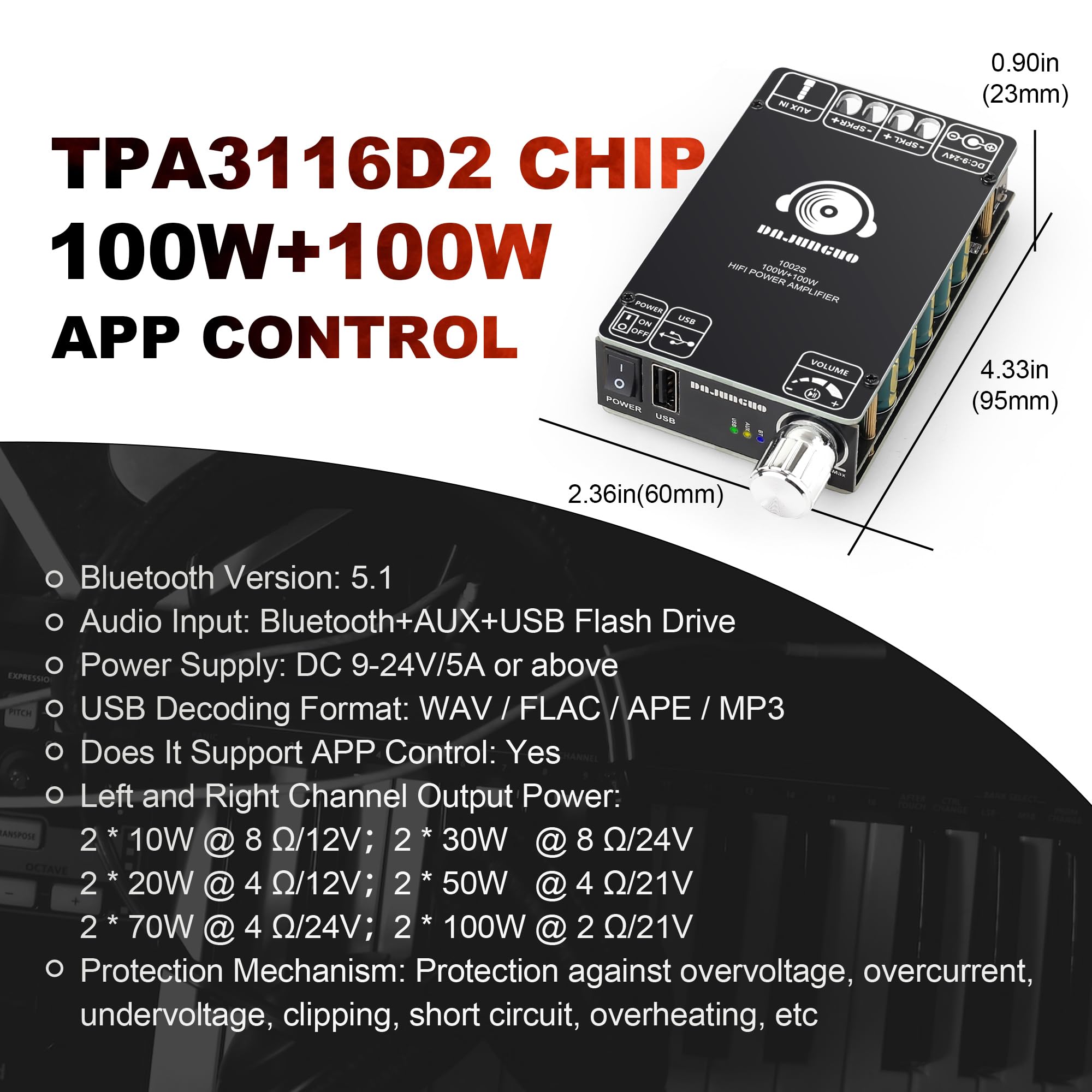 Snapklik.com : 1002S 2.0 Bluetooth Amplifier Board